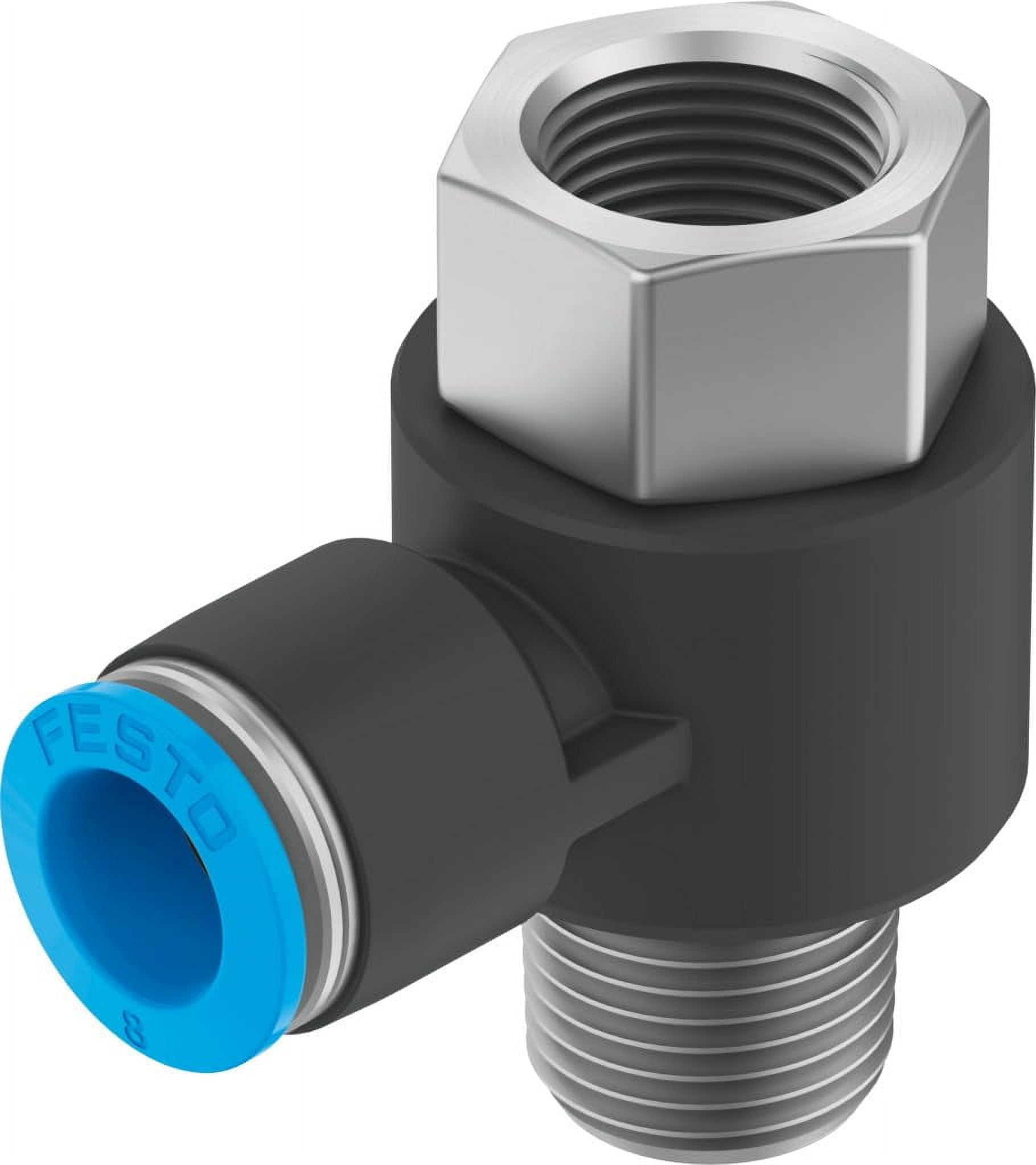 FESTO QSTF-1/4-10-B 153188 Push-in T-fitting (10 units/package) - Walmart.com