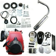Fichiouy 49cc 4 stroke Gas Petrol Motorized Bicycle Engine Motor Kit with Double Chain Drive ...