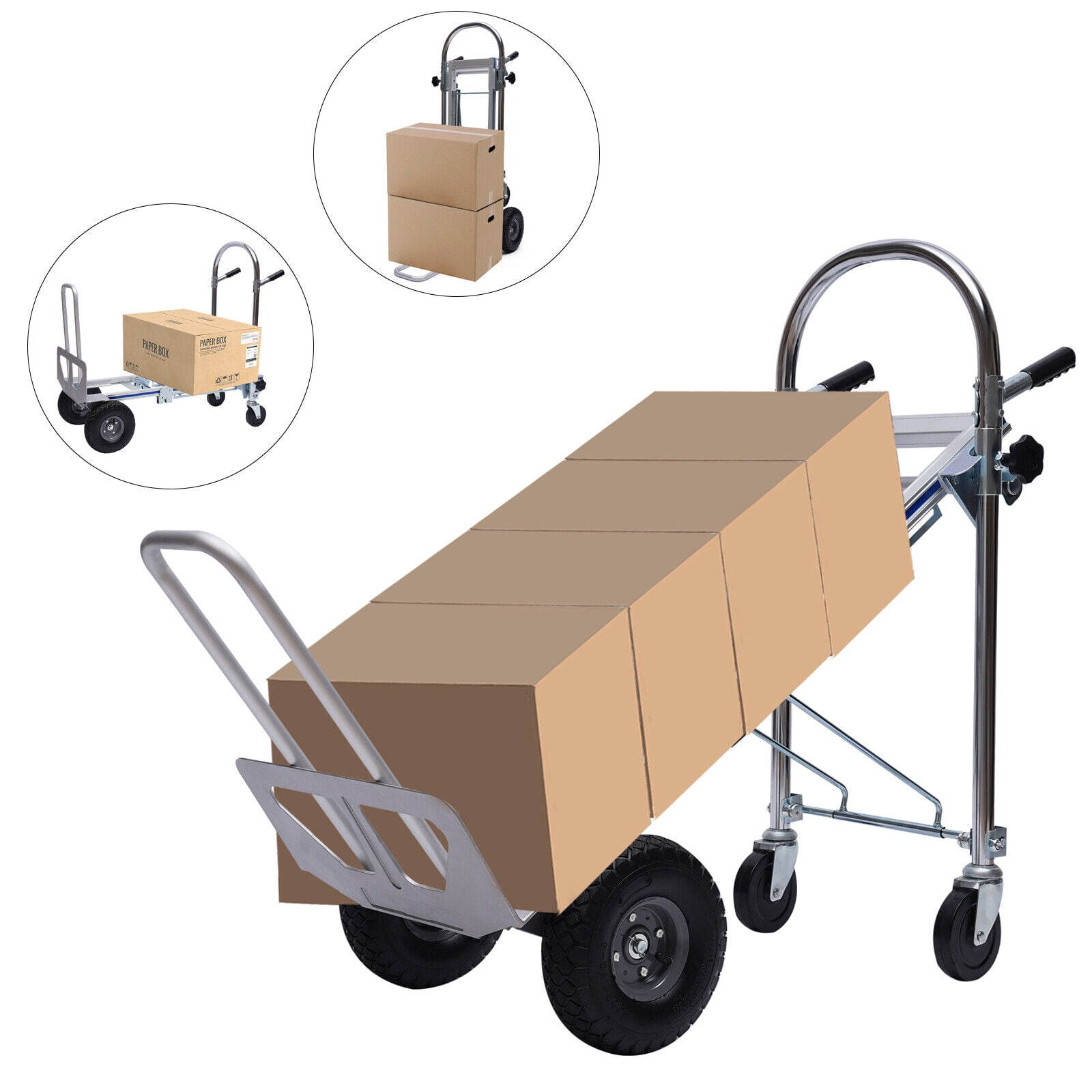 FETCOI 700 Lbs 3 in 1 Aluminum Hand Truck Heavy Duty Convertible ...