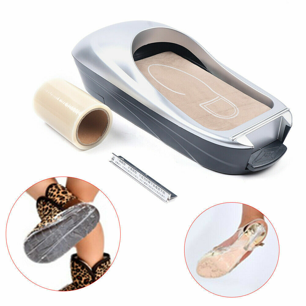 FETCOI Automatic Shoe Cover Dispenser Machine with 1Roll Overshoe Film ...