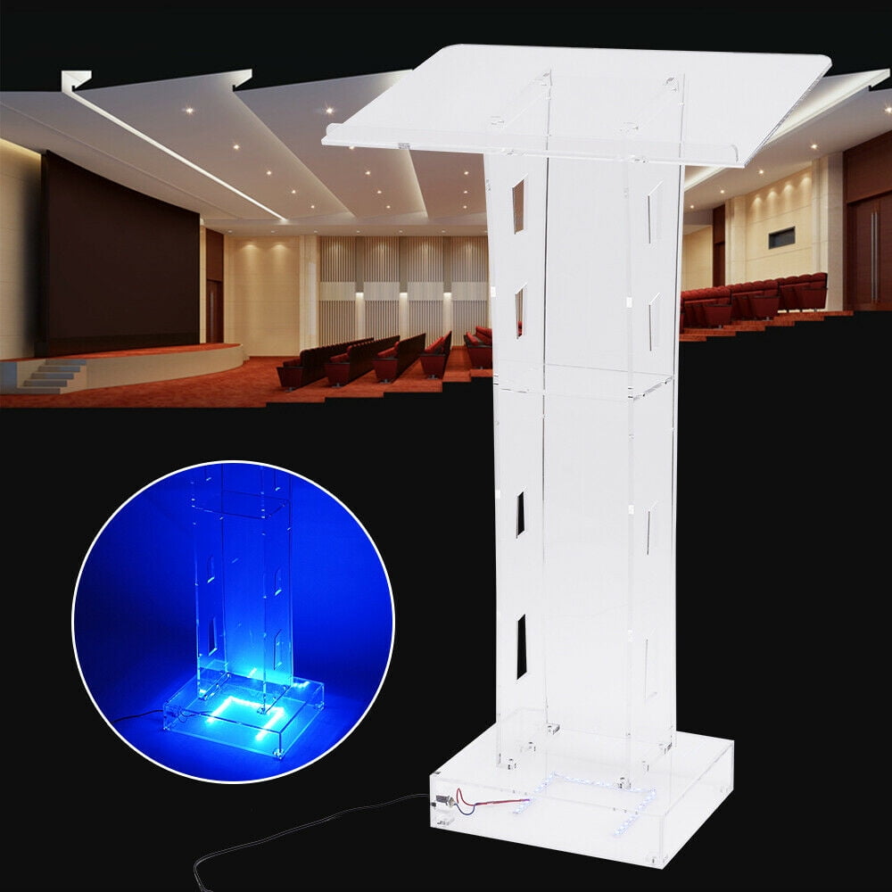 FETCOI Clear Acrylic Podium Conference Pulpit Podium Speech Stand ...