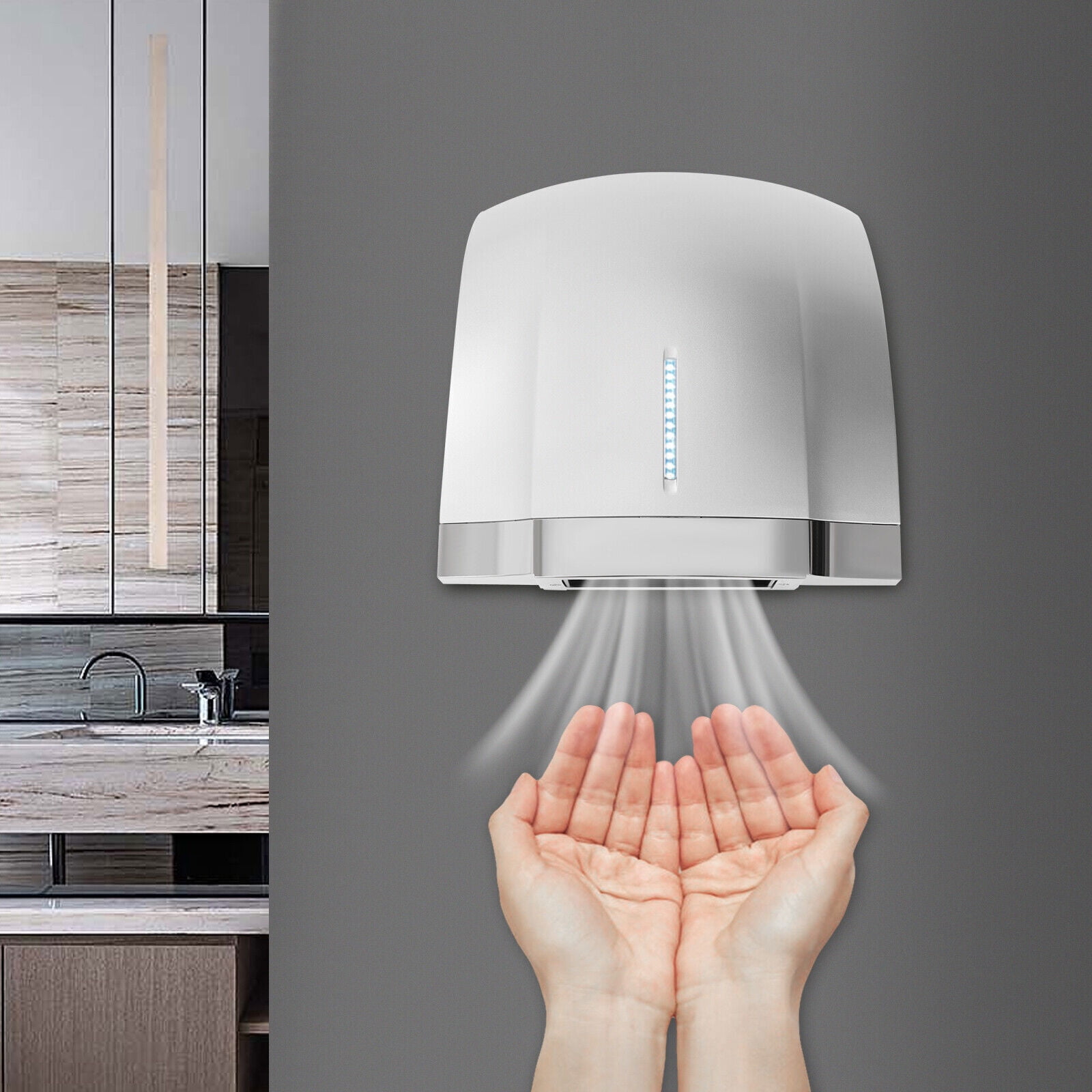 FETCOI Commercial Automatic Hand Dryer Energy Efficient Surface Mount ...