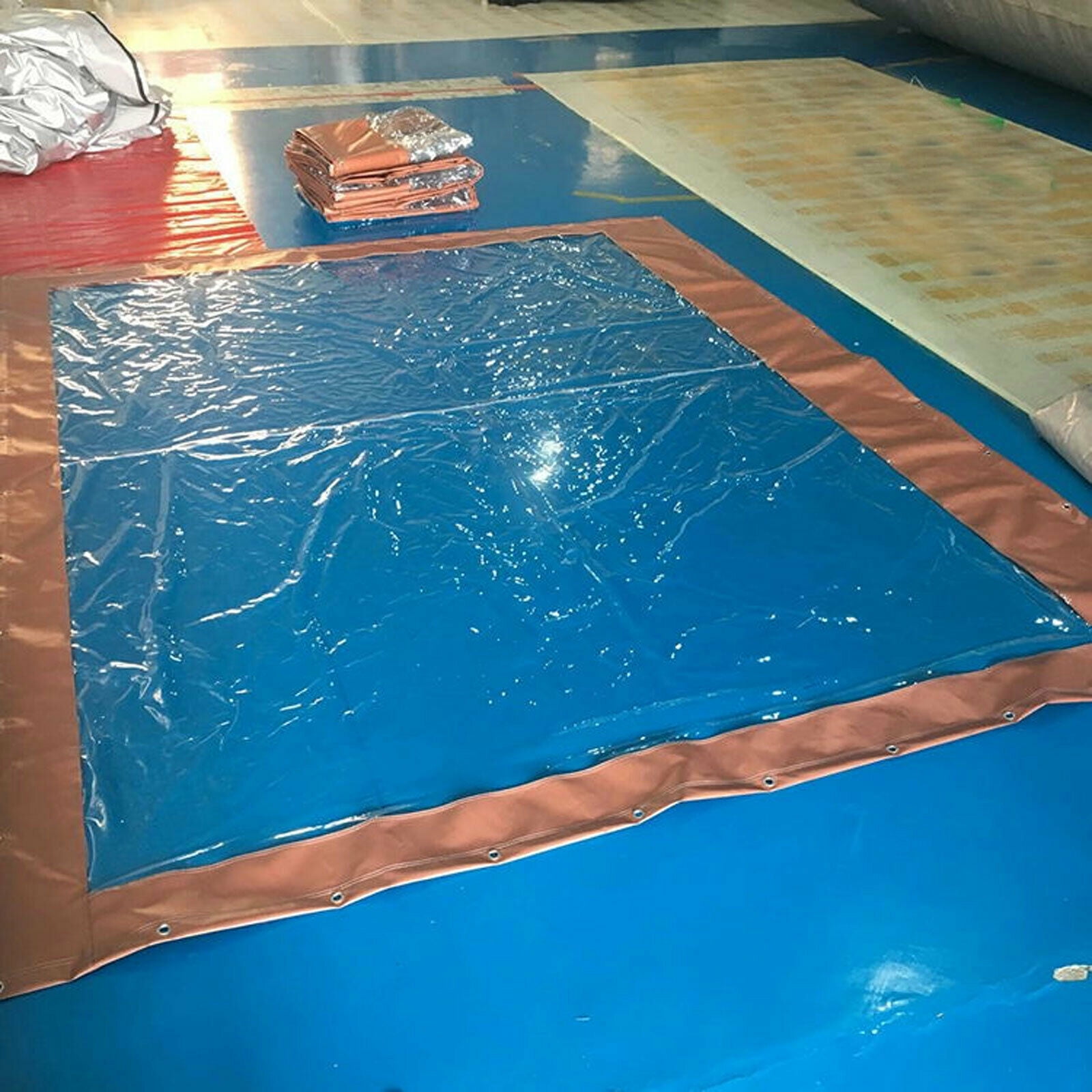 FETCOI Commercial Clear PVC Tarp Canopy Roll Up Patio Enclosure ...