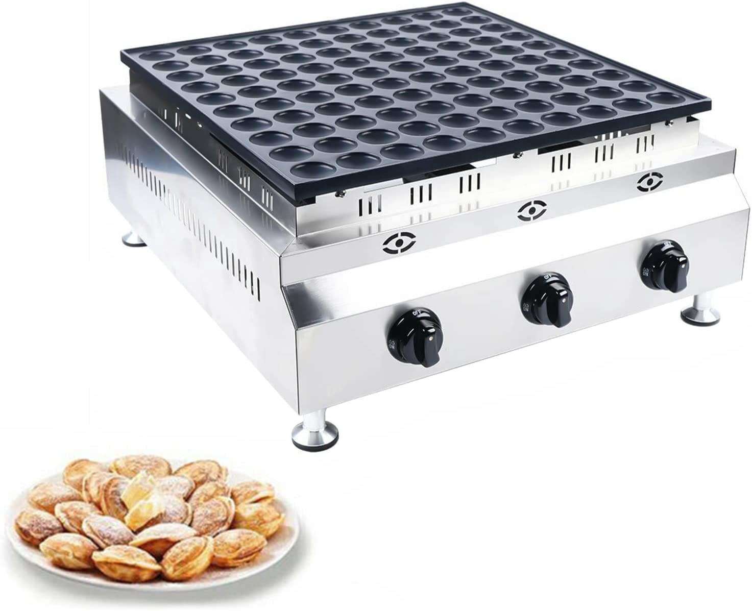 FETCOI Commercial Gas Mini Dutch Pancake Baker Maker for 50 Mini Dutch ...