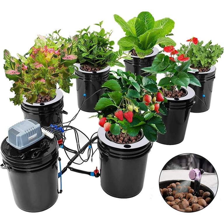 Hydroponic Bucket System 6 DWC Household Hydroponic System Growing