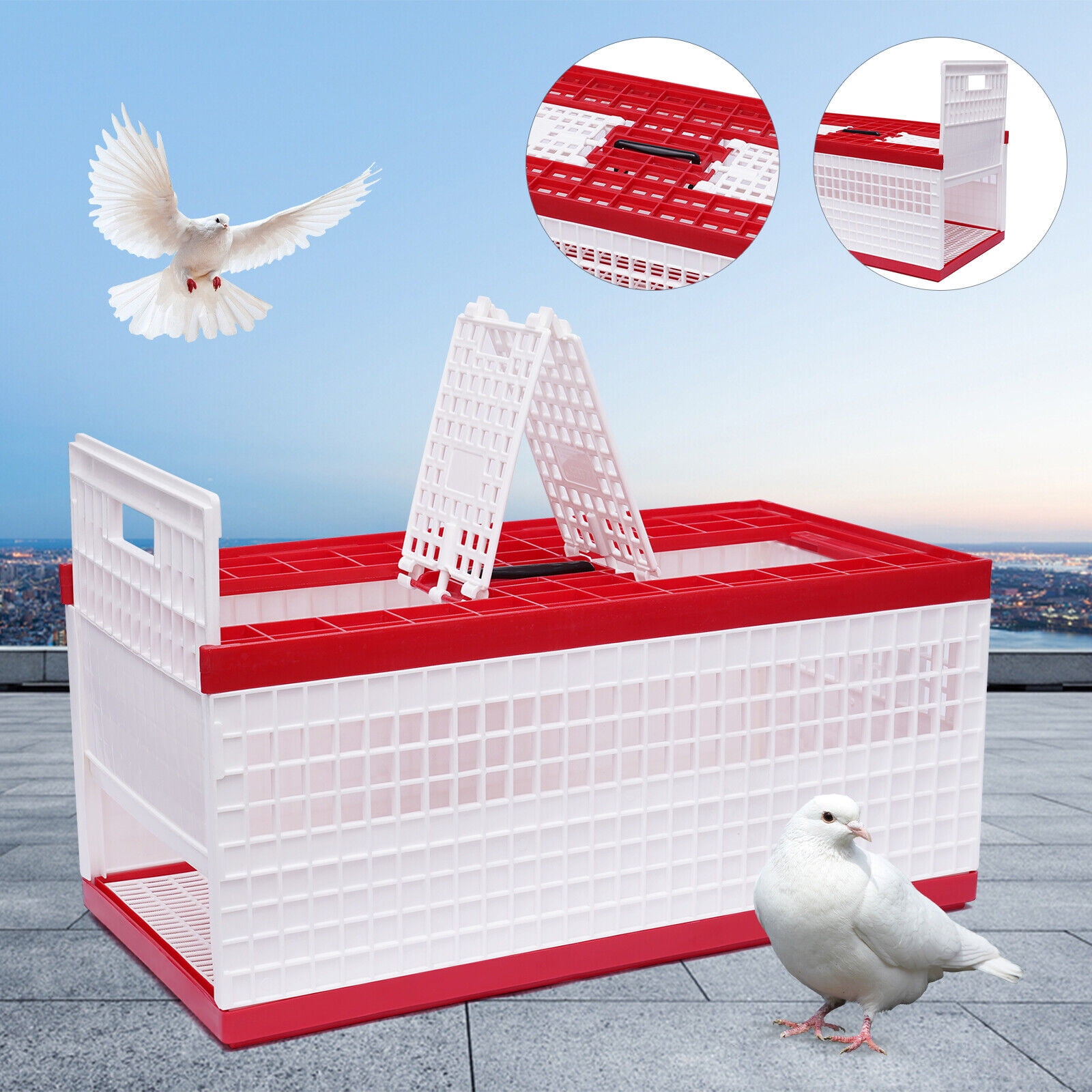 FETCOI Folding Pigeon Training Release Cage Pigeon Training Basket ...
