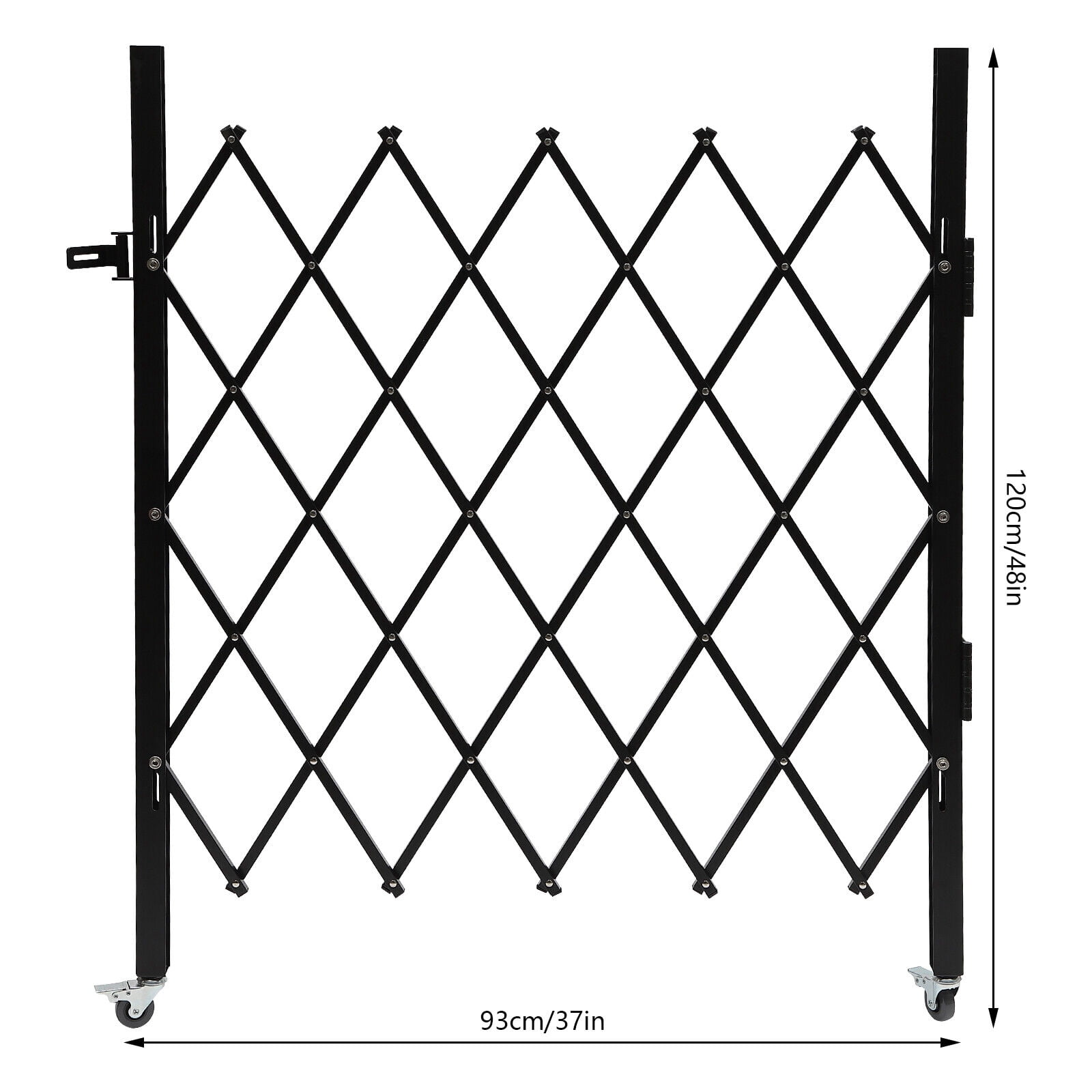 FETCOI Folding Security Door Gate Single Flexible Expanding Security ...