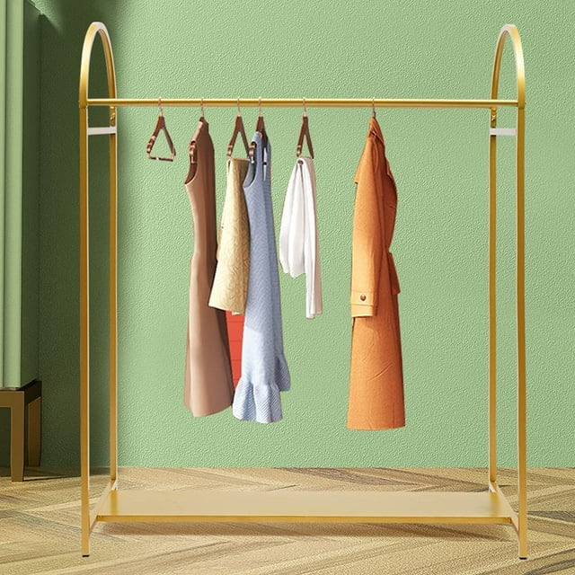 FETCOI Iron Clothing Racks, Gold Retail Display Clothing Rack Iron ...