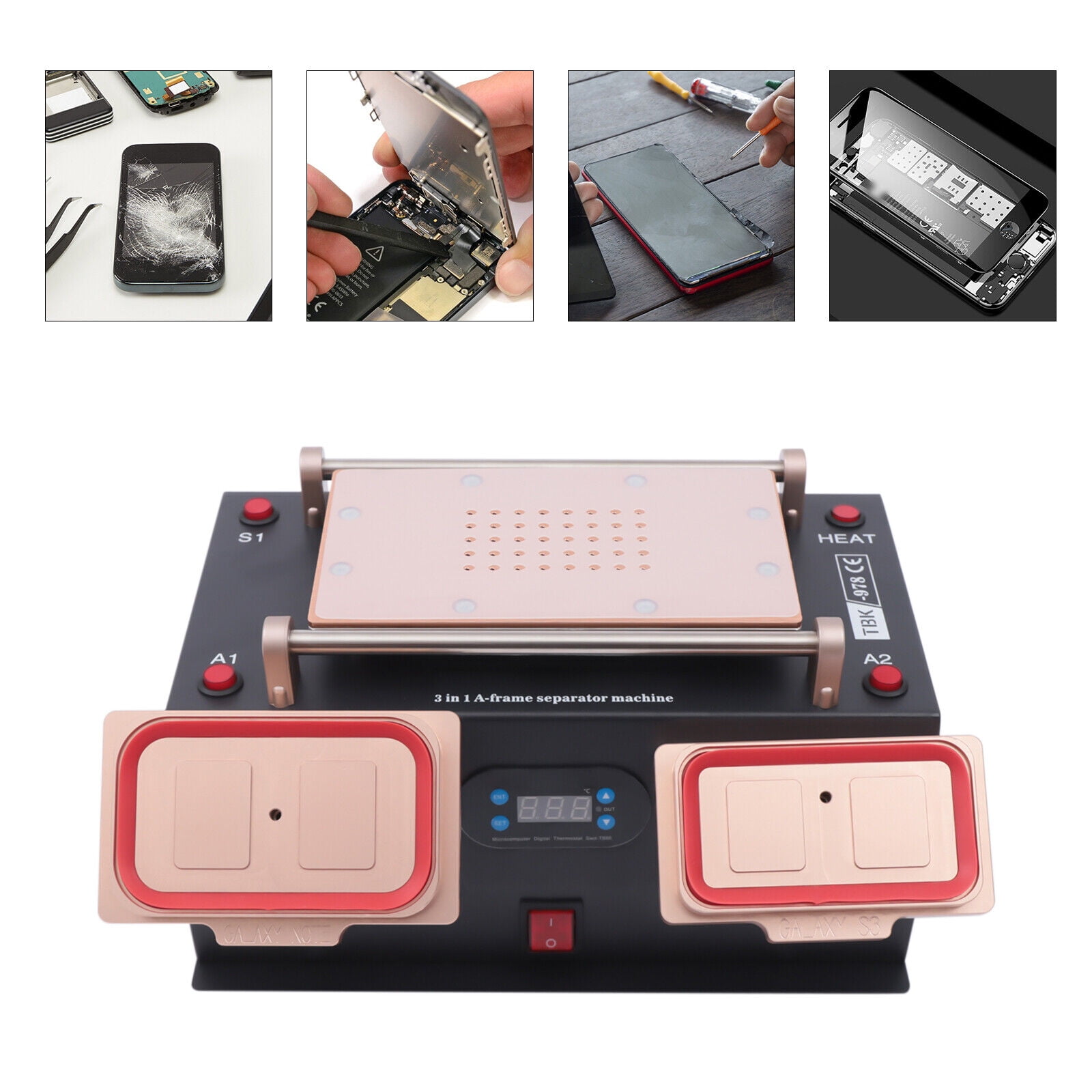 FETCOI Mobile Phone LCD Separator Screen Repair Machine w/ Build-in ...