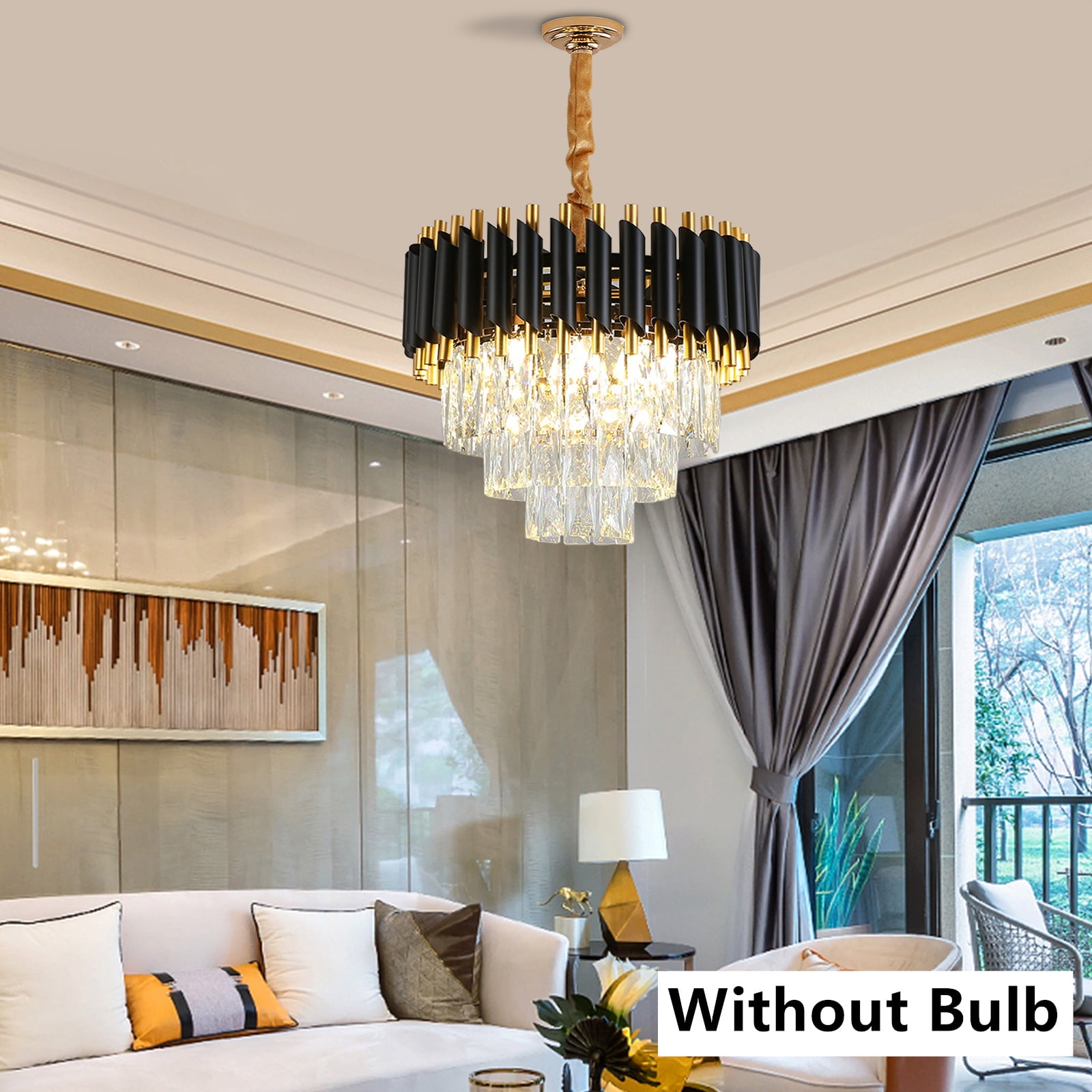 FETCOI Modern Luxury Ceiling light Fixture Crystal Chandelier 4 Tiers ...