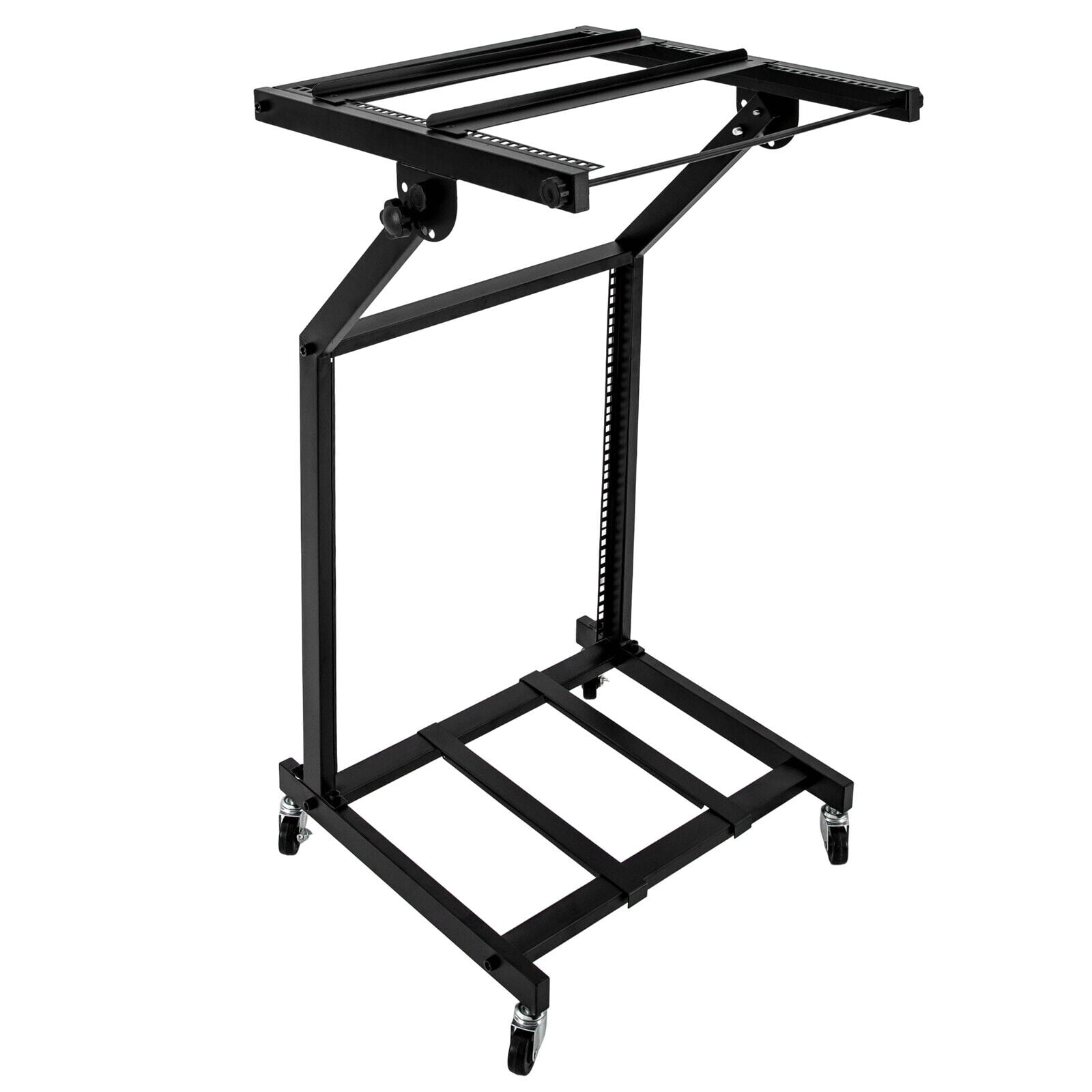 FETCOI Rolling Rack Mount Mixer Case Stand Studio Equipment Cart Stage ...