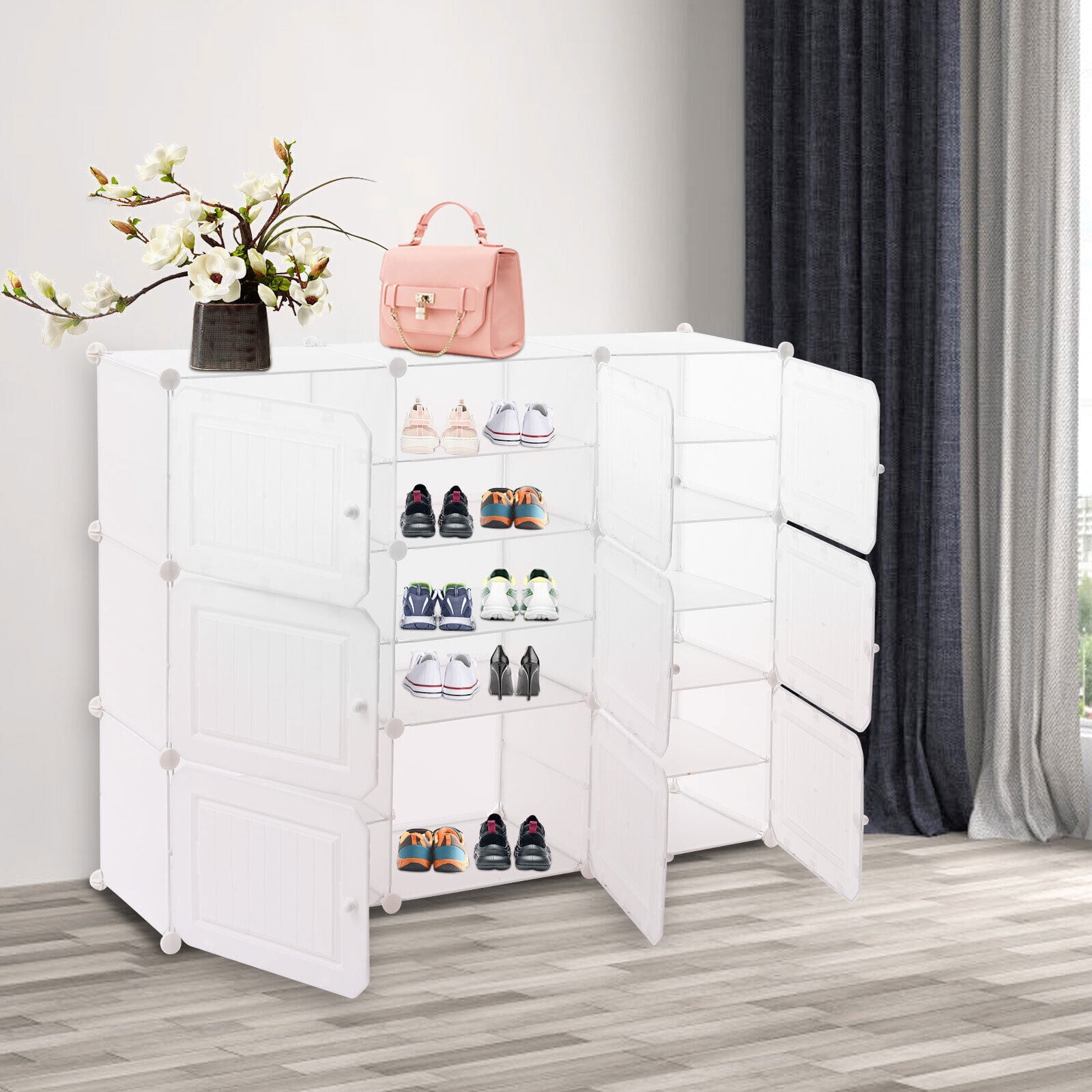 FETCOI Shoe Rack Shoe Storage Shelf Organizer Shoe Cabinet Shoes ...