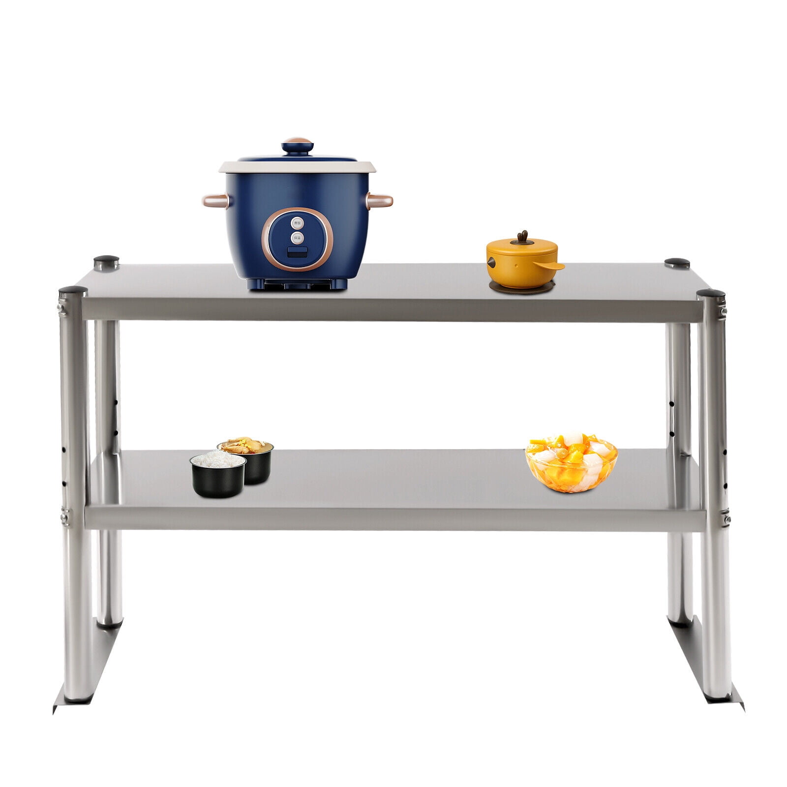 FETCOI Stainless Steel Work Table Food Prep Shelf Station Commercial ...