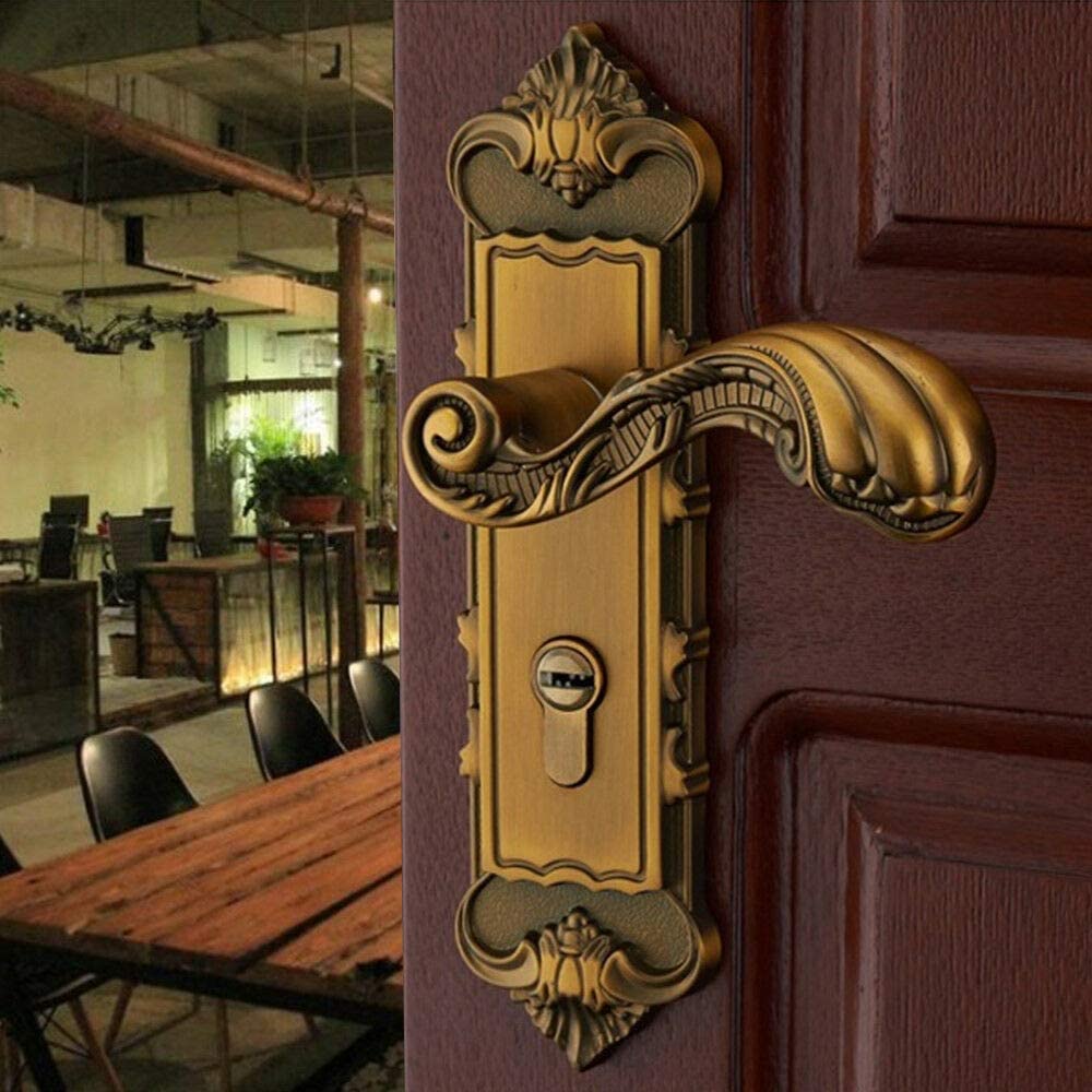 FETCOI Vintage European Style Retro Aluminum Dual Entry Knob Handle ...