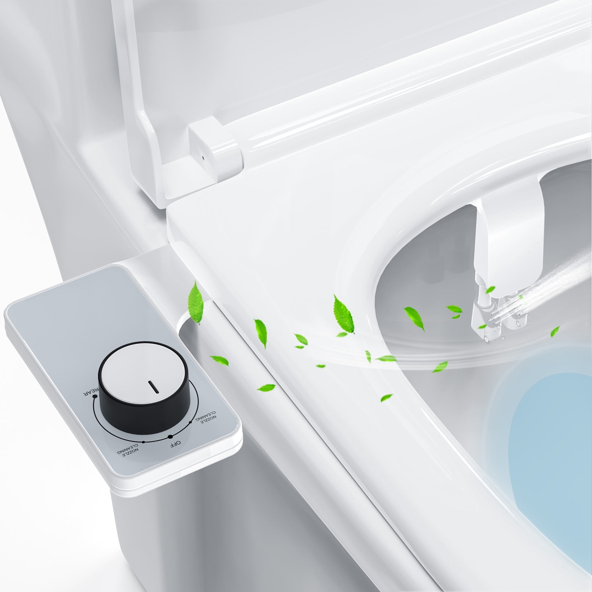 FETERVIC Bidet Attachment, Non-Electric Cold Water Bidet Toilet Seat ...
