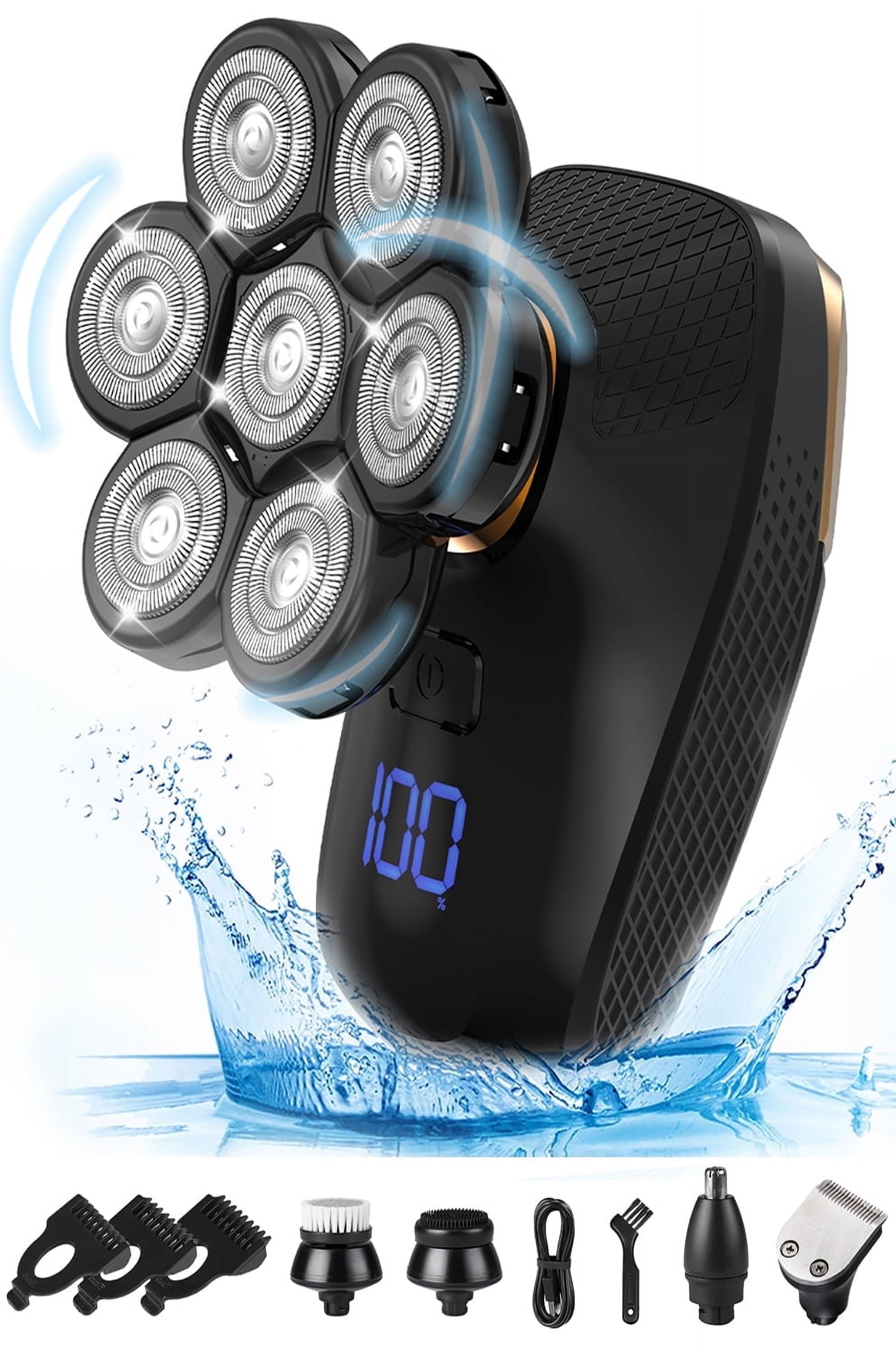 FETERVIC Electric Head Shaver for Men, 5-in-1 Electric Razor for Men ...