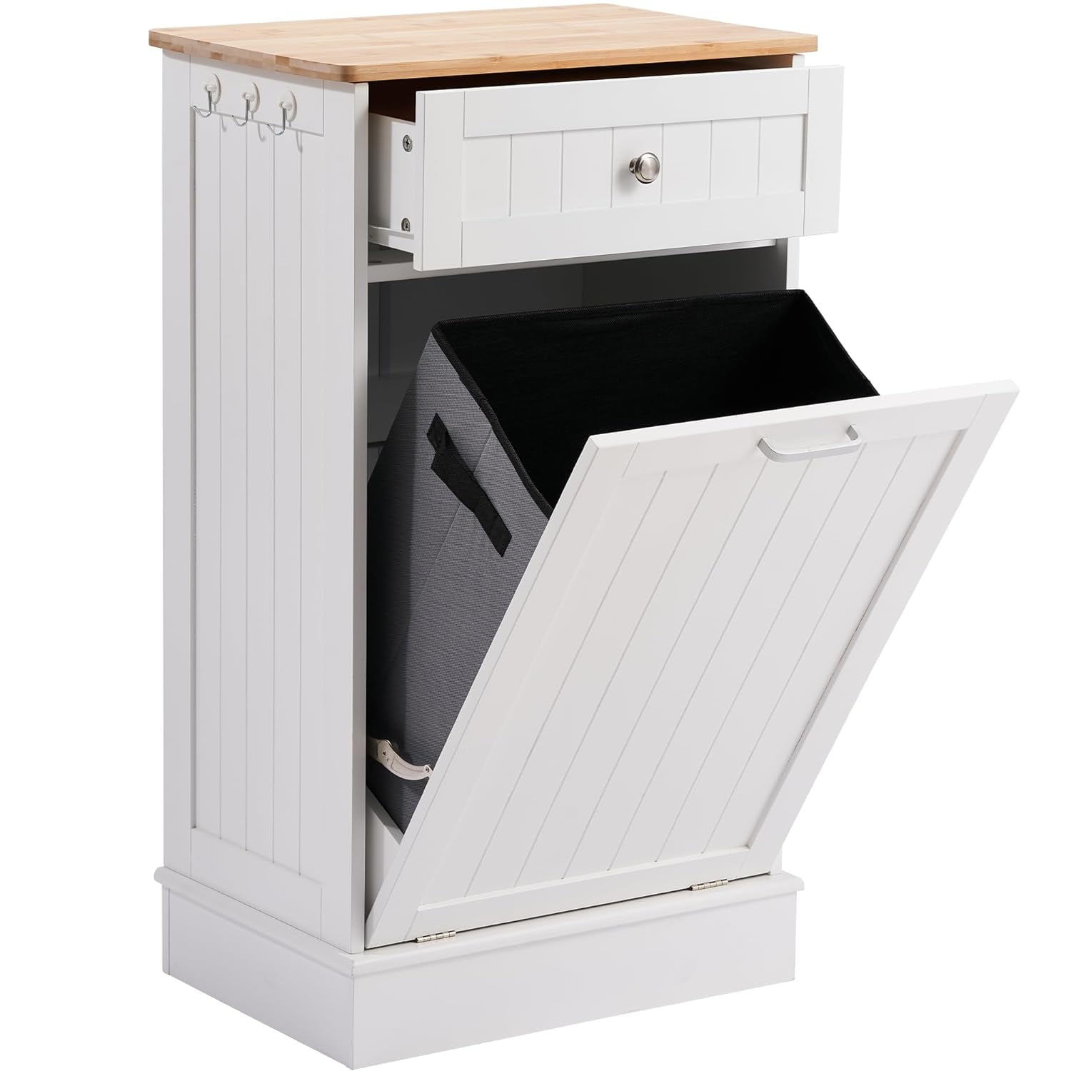 FETON 13 Gallons Tilt Out Trash Cabinet, Hidden Trash Can Kitchen ...
