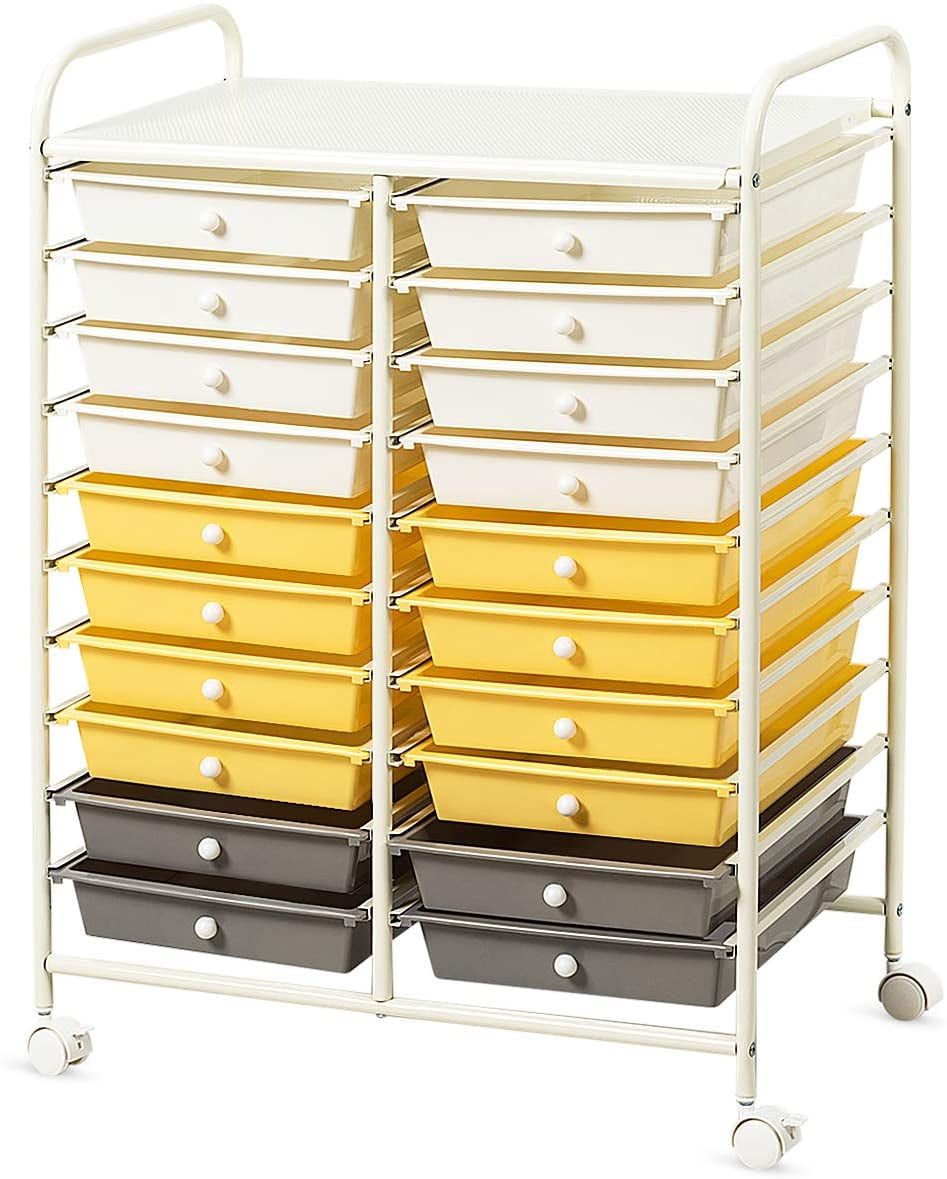 FETON 20 Drawer Rolling Storage Cart Tools Scrapbook Paper Office ...