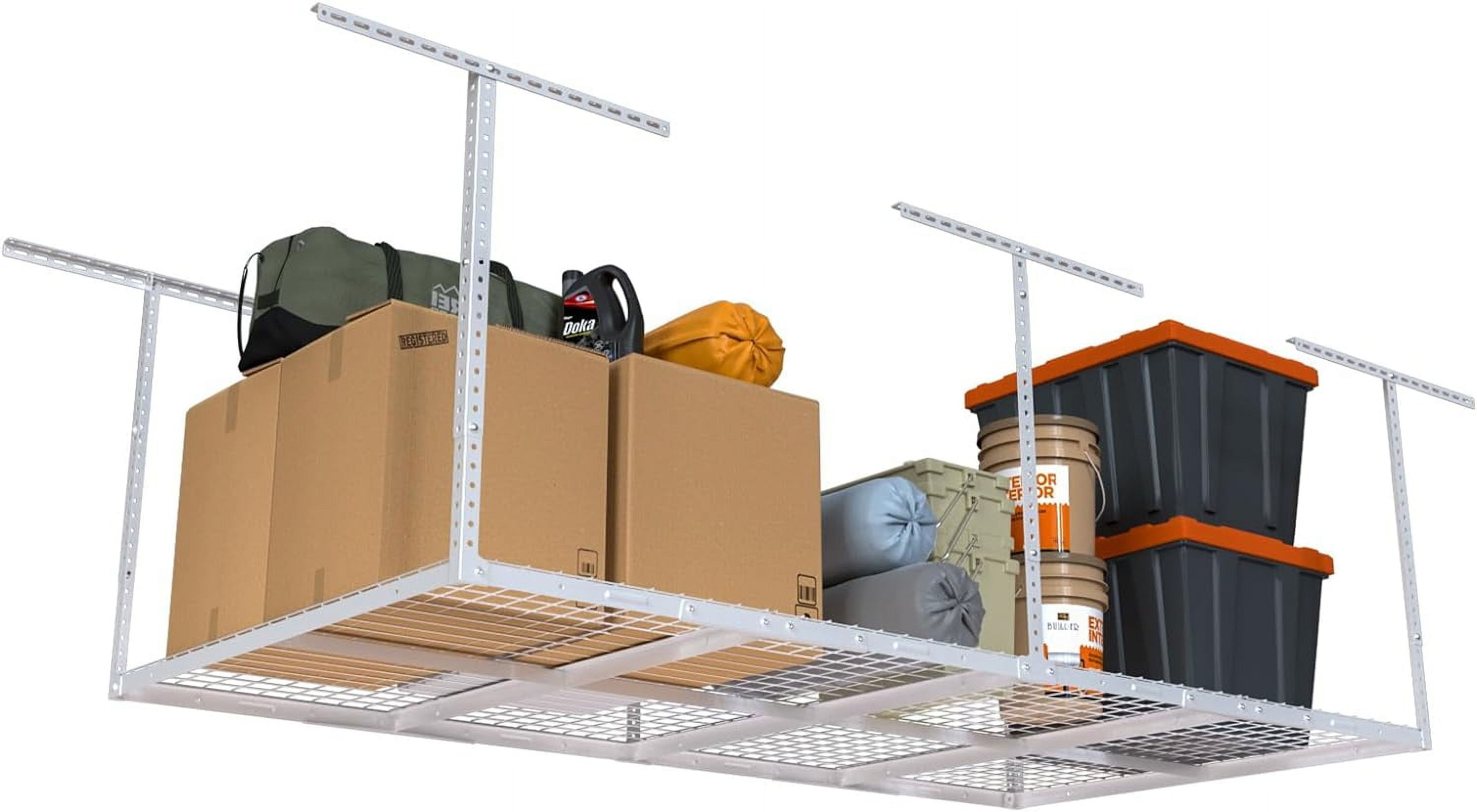 FETON 4ftx8ft Overhead Garage Storage Rack, Heavy-Duty Metal Garage ...