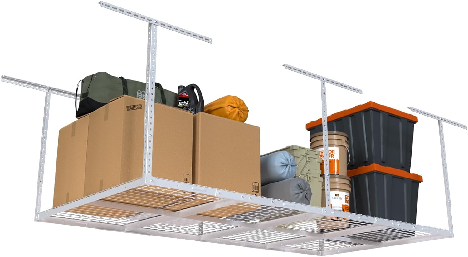 FETON 4ftx8ft Overhead Garage Storage Rack, Heavy-Duty Metal Garage ...