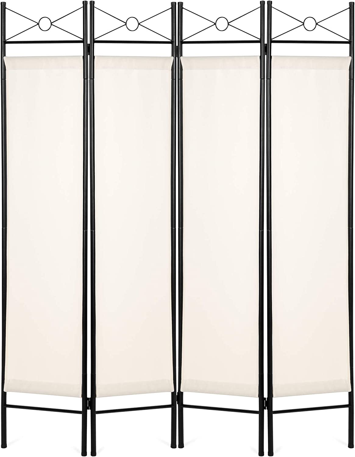 FETON 6ft 4-Panel Folding Privacy Screen Room Divider Multipurpose ...