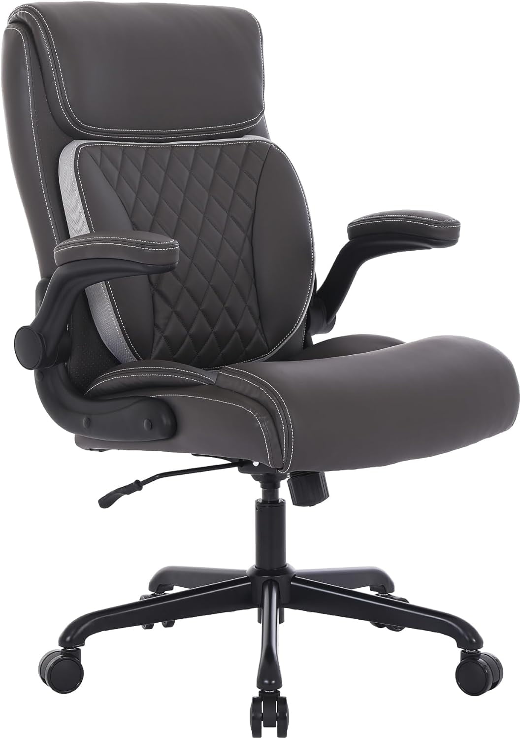 FETON Executive Office Chair, PU Leather Computer Chair with Lumbar ...