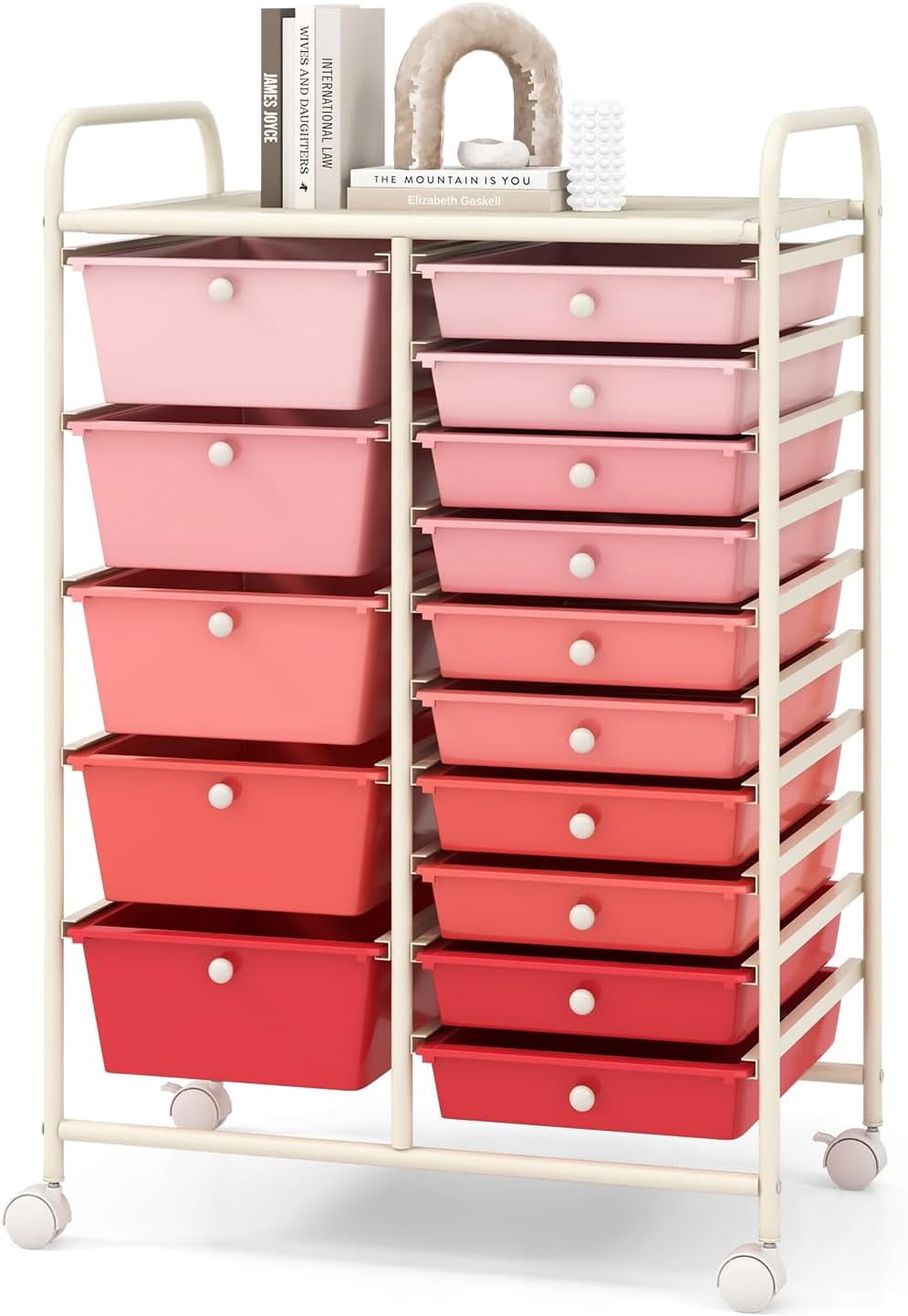 FETON15 Drawers Storage Cart, Multipurpose Rolling Utility Cart on ...