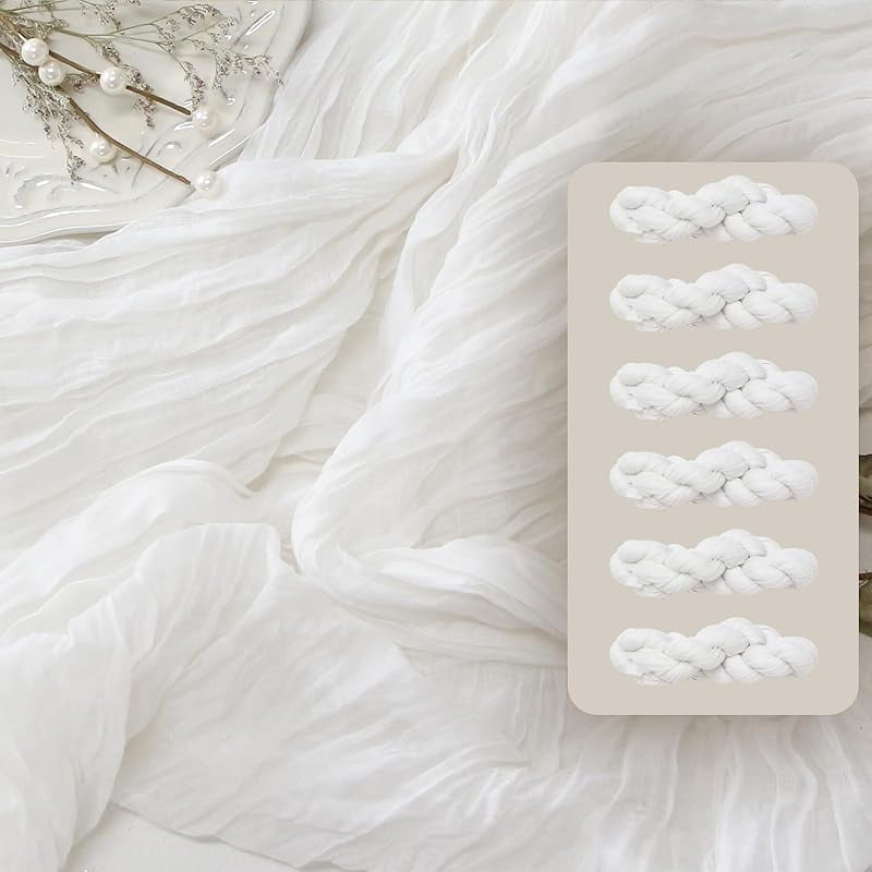 FEXIA Purple Cheesecloth Table Runner 35x120 Inches Gauze Table Runner ...