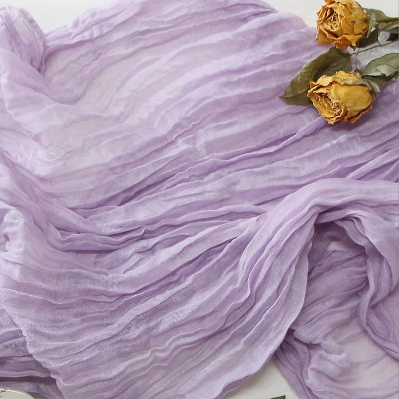 FEXIA Purple Cheesecloth Table Runner 35x120 Inches Gauze Table Runner ...