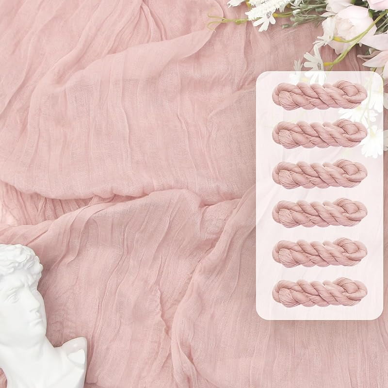 FEXIA Purple Cheesecloth Table Runner 35x120 Inches Gauze Table Runner ...