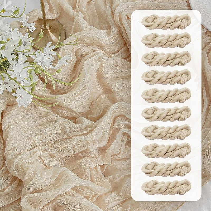 FEXIA Purple Cheesecloth Table Runner 35x120 Inches Gauze Table Runner ...