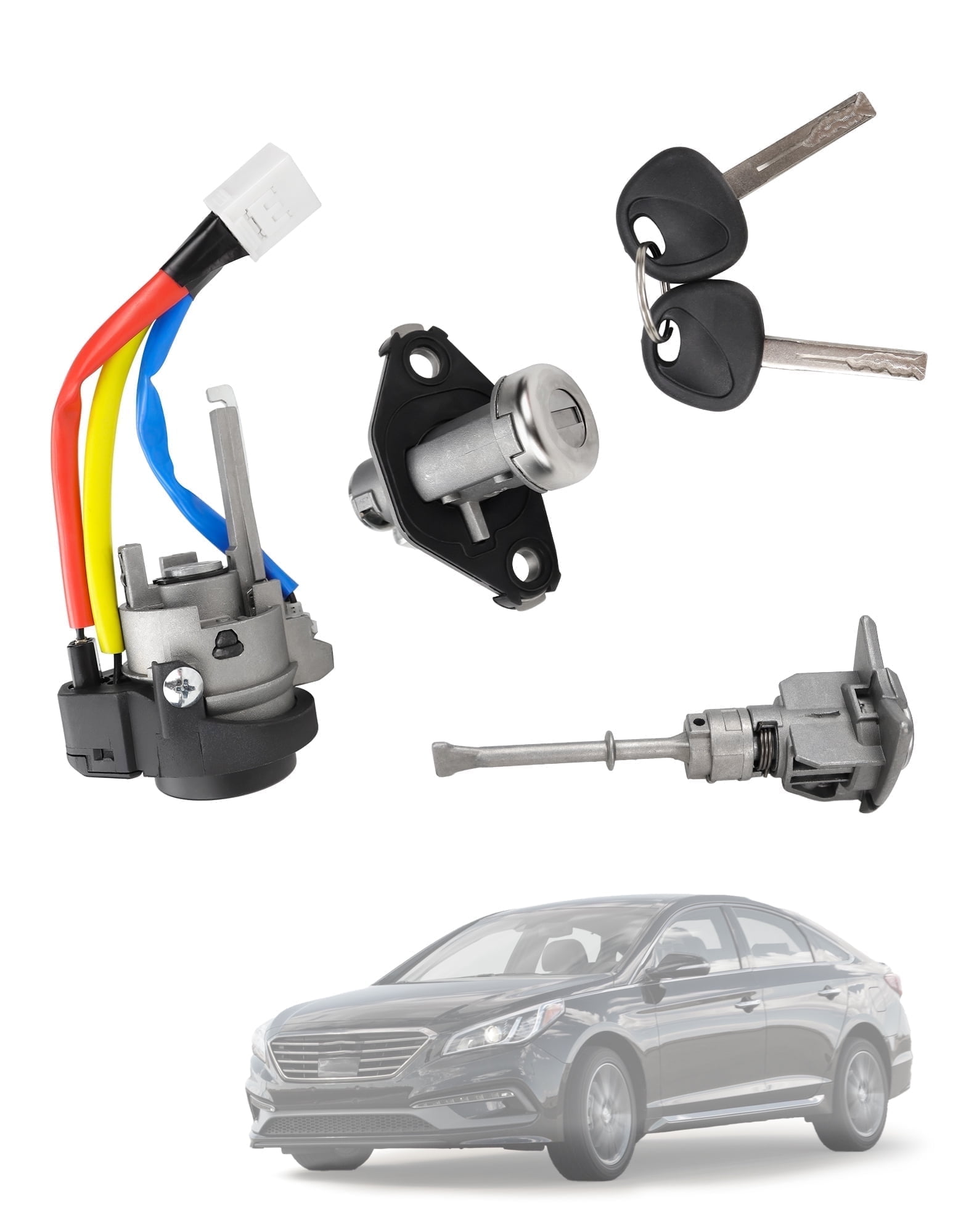 FEXON Complete Ignition & Lock Cylinder Set w/ 2 Keys, Replaces 81970 ...