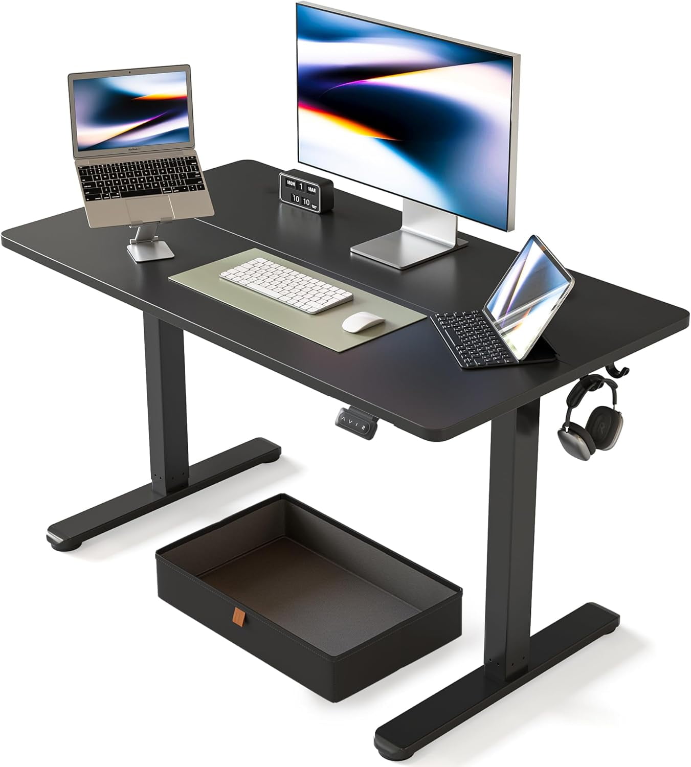 FEZIBO 40 x 24 Inches Standing Desk with Drawer, Adjustable Height ...