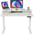 FEZIBO Adjustable Electric Standing Desk 48x24, Office Workstation with ...