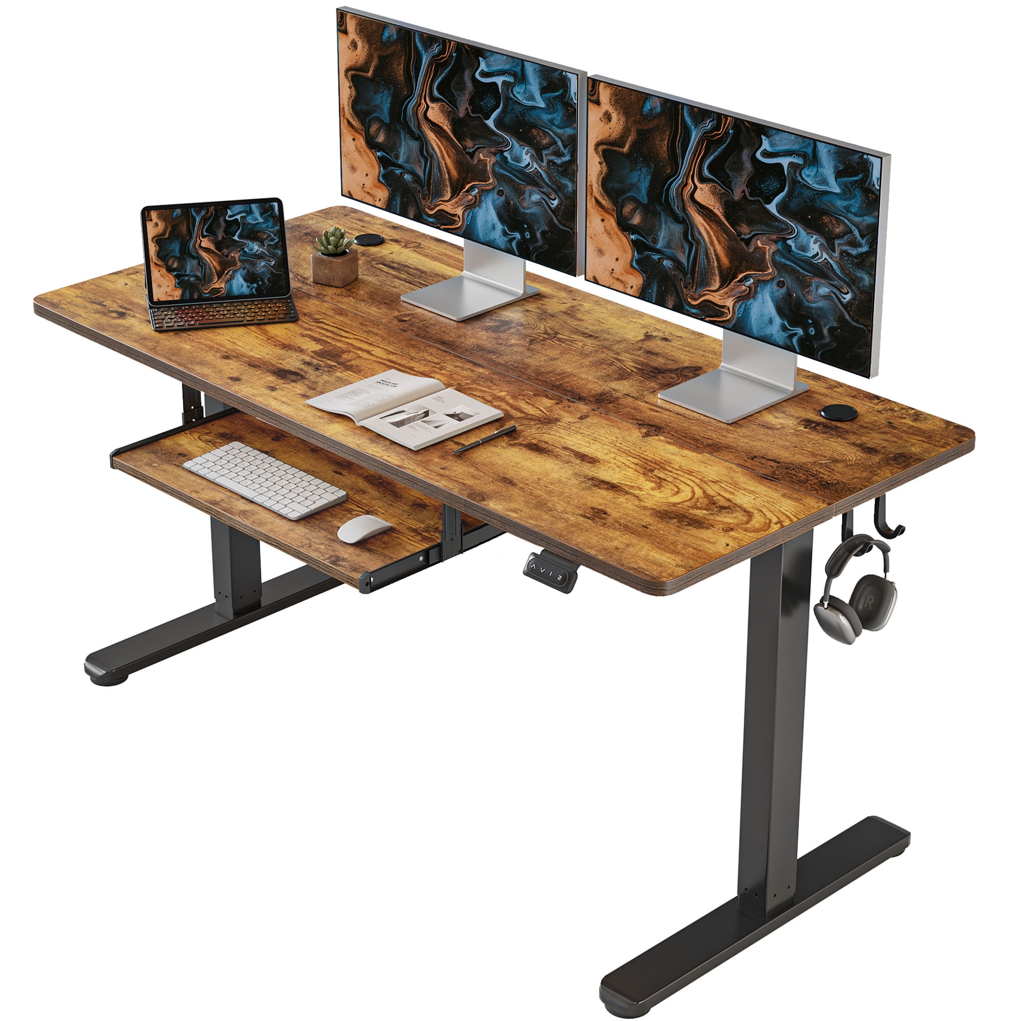 FEZIBO Ergonomic Office Electric Standing Desk, 55x24 inch, Adjustable ...