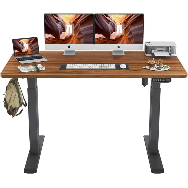 FEZIBO 63" x 24" Height Adjustable Standing Desk, Electric Stand Up ...