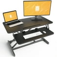 FEZIBO Adjustable Height Standing Desk Converter for Dual Monitor ...