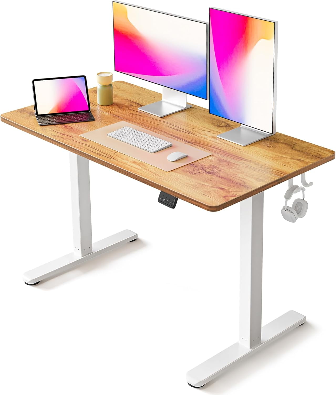FEZIBO Electric Standing Desk, 48 x 24 Inches Height Adjustable Stand ...