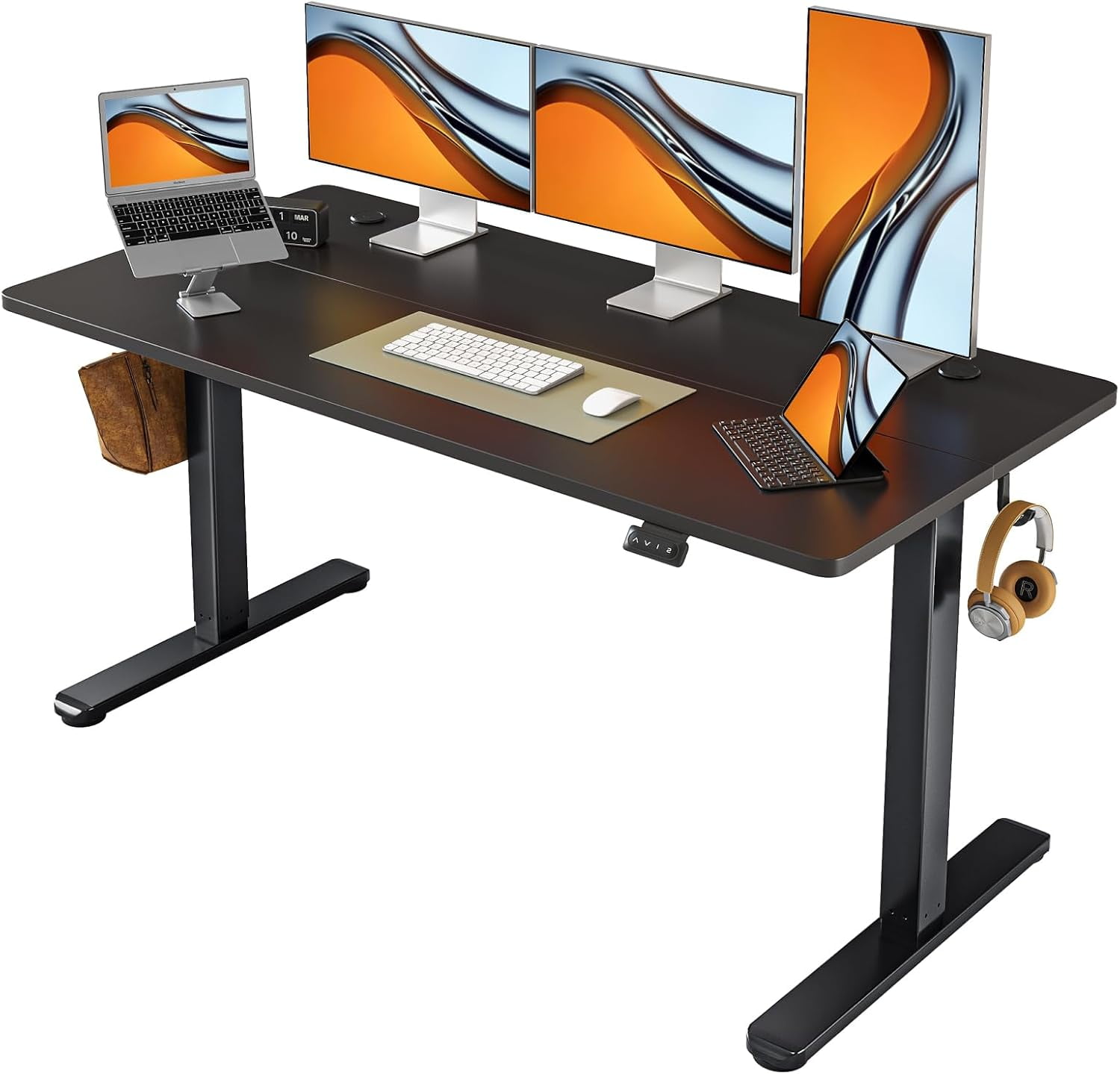 FEZIBO Electric Standing Desk Adjustable Height, 60 x 24 Inch Sit and ...