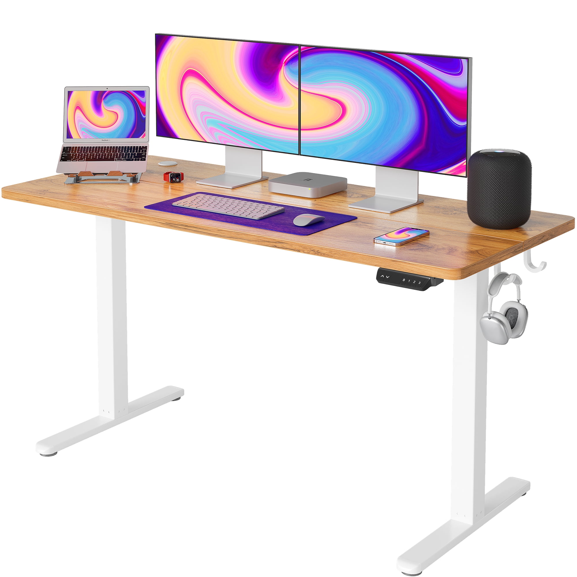 FEZIBO Height Adjustable Standing Desk Electric Sit Stand Home Office ...