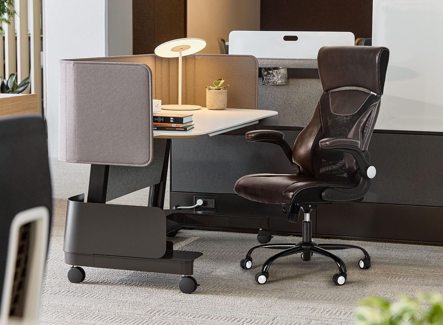 FEZIBO Office Computer Desk Chair with Padded Armrests, Executive ...
