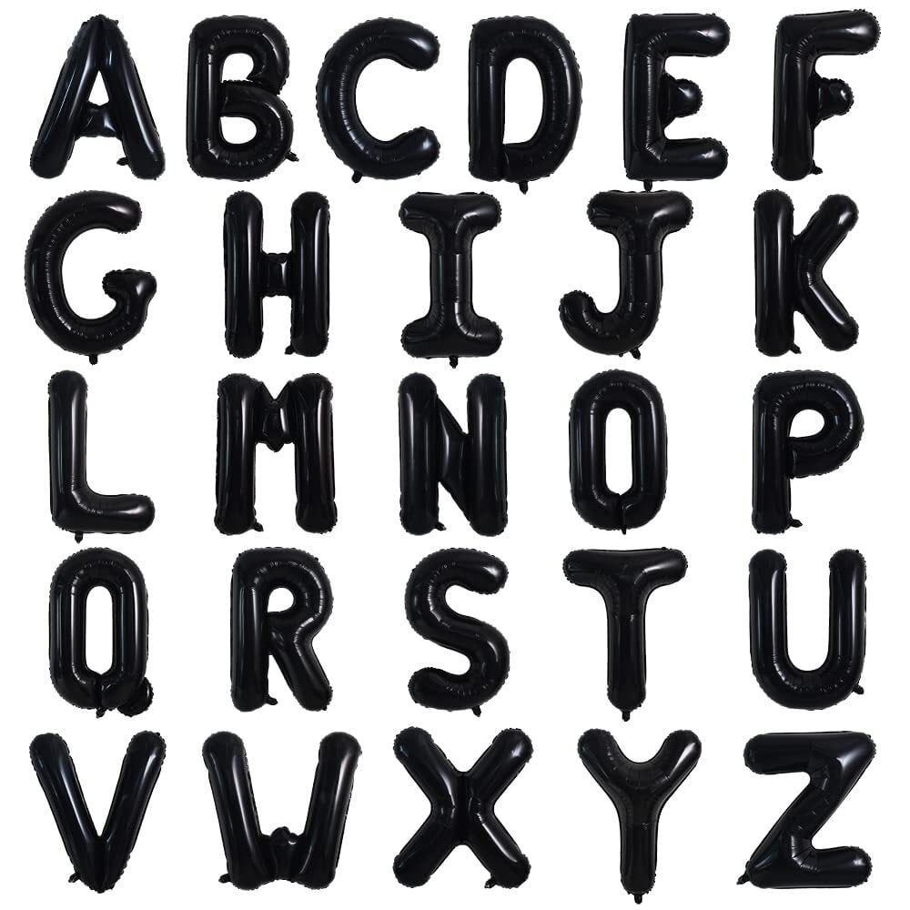 FF. 52 Pieces 16 Inch Silver Letter A-Z Balloons,Custom Phrase Mylar ...
