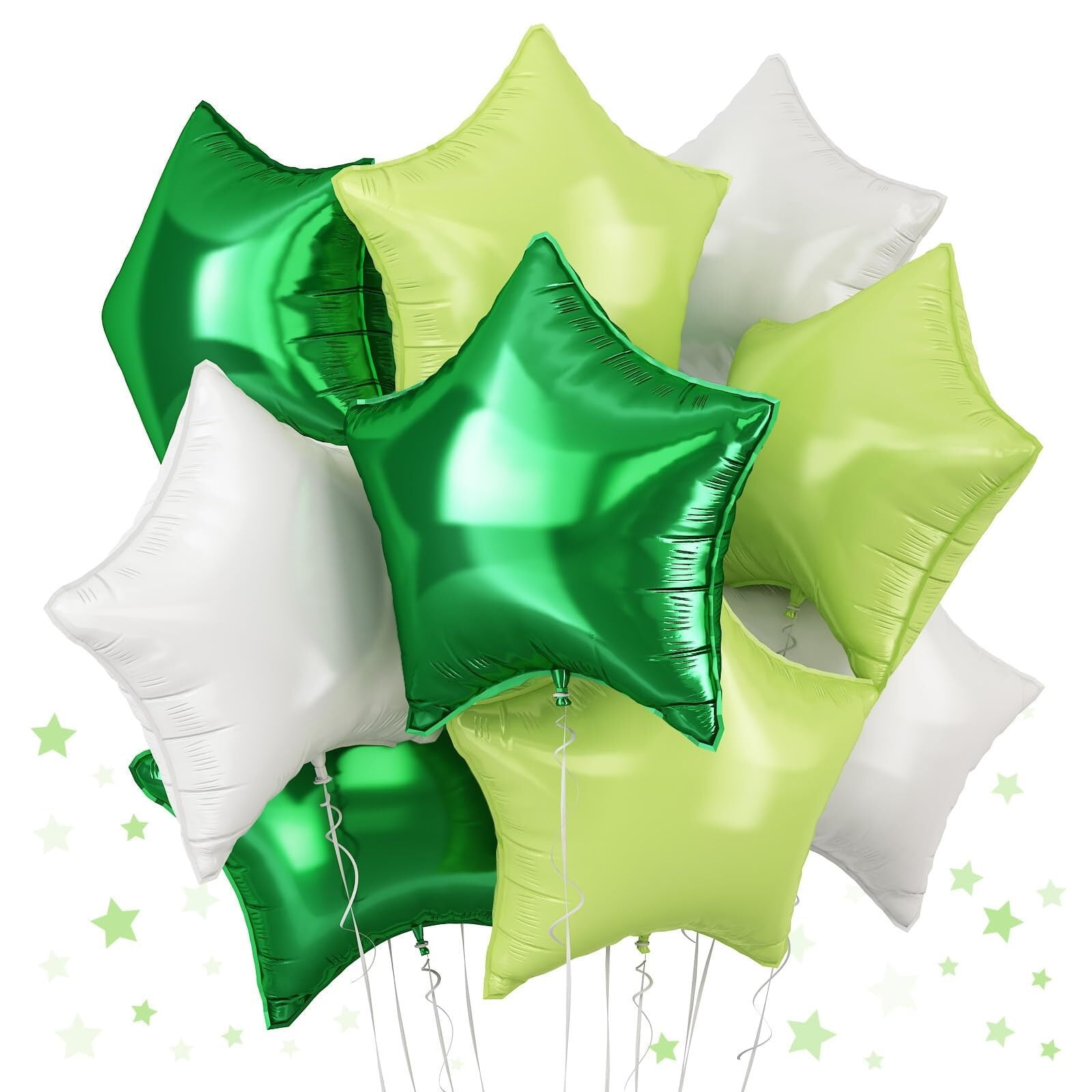 FF. Blue Star Foil Balloons, 18 Inch Royal Blue Silver Stars Shape ...