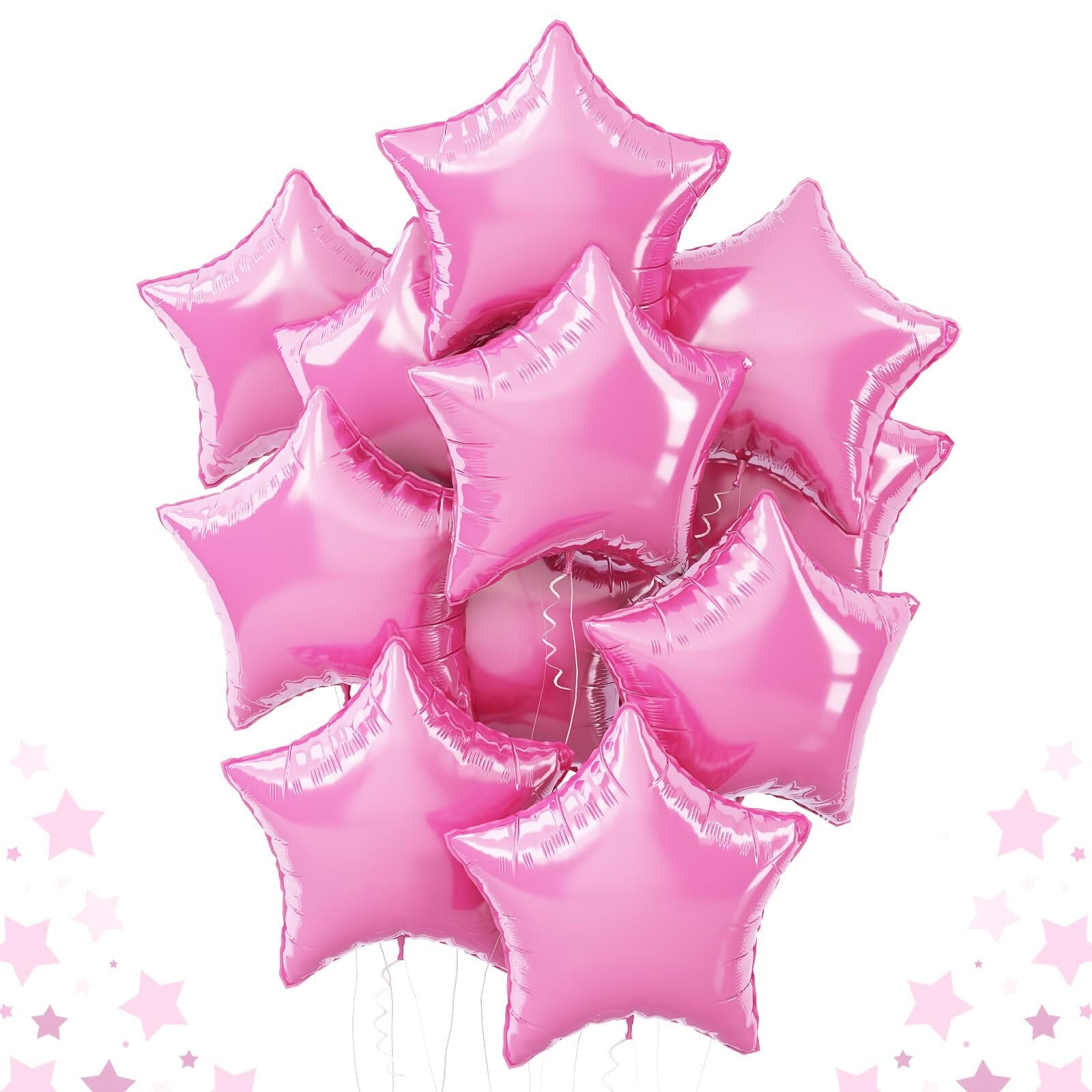 FF. Blue Star Foil Balloons, 18 Inch Royal Blue Silver Stars Shape ...