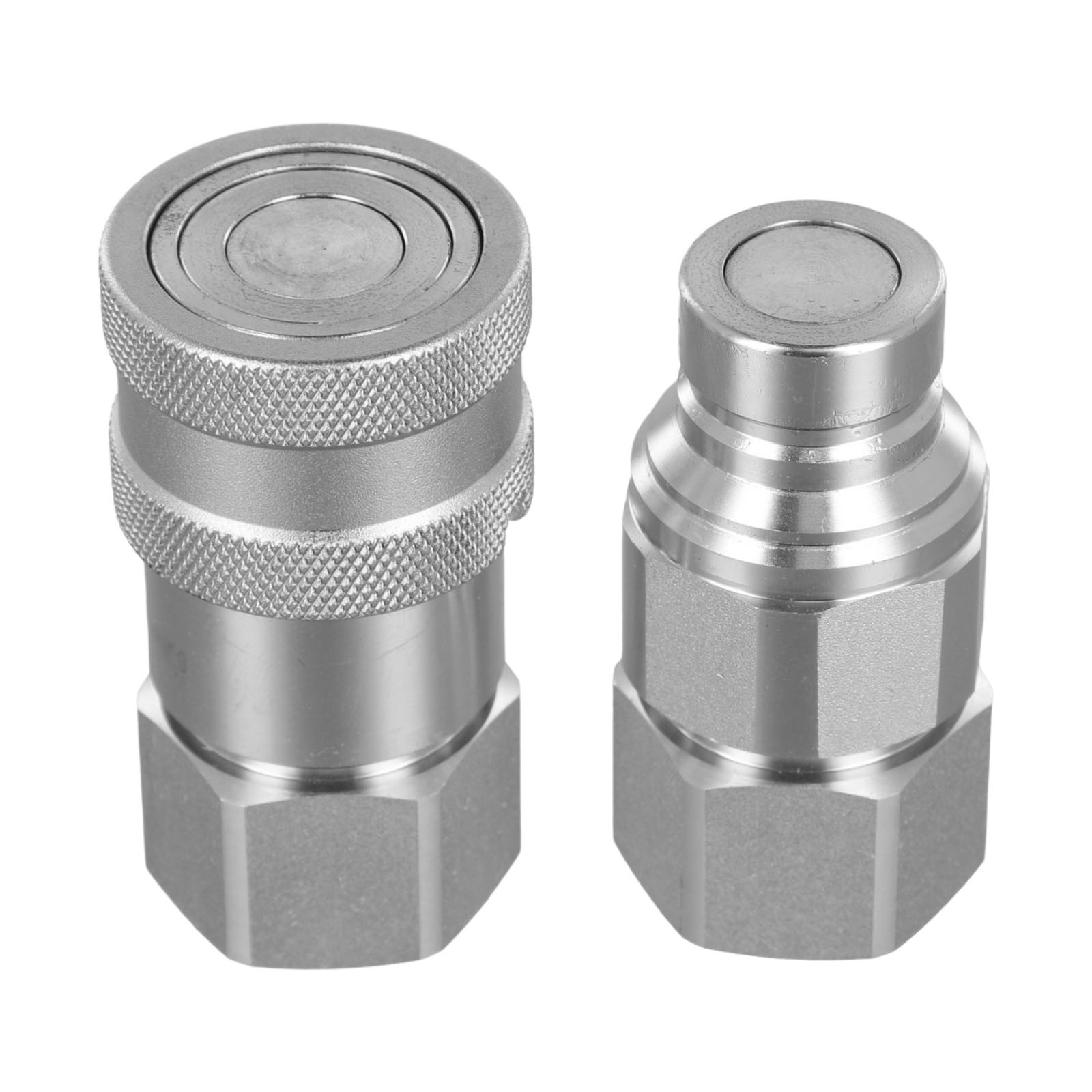 FF Flat Hydraulic Quick Coupling With Valve Plug For NPT1/4 3/8 1/2 3/4 ...