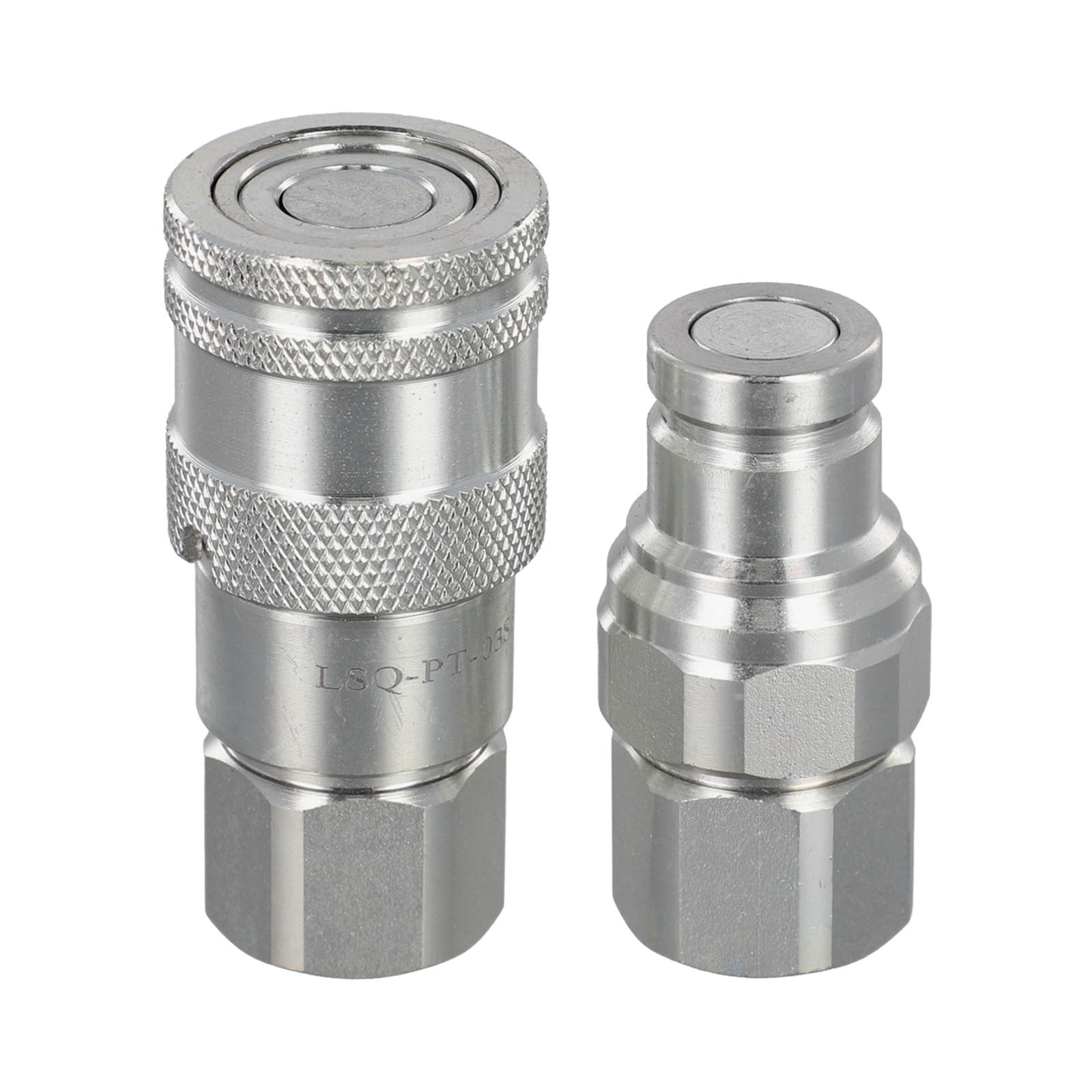 FF Flat Hydraulic Quick Coupling With Valve Plug For NPT1/4 3/8 1/2 3/4 ...