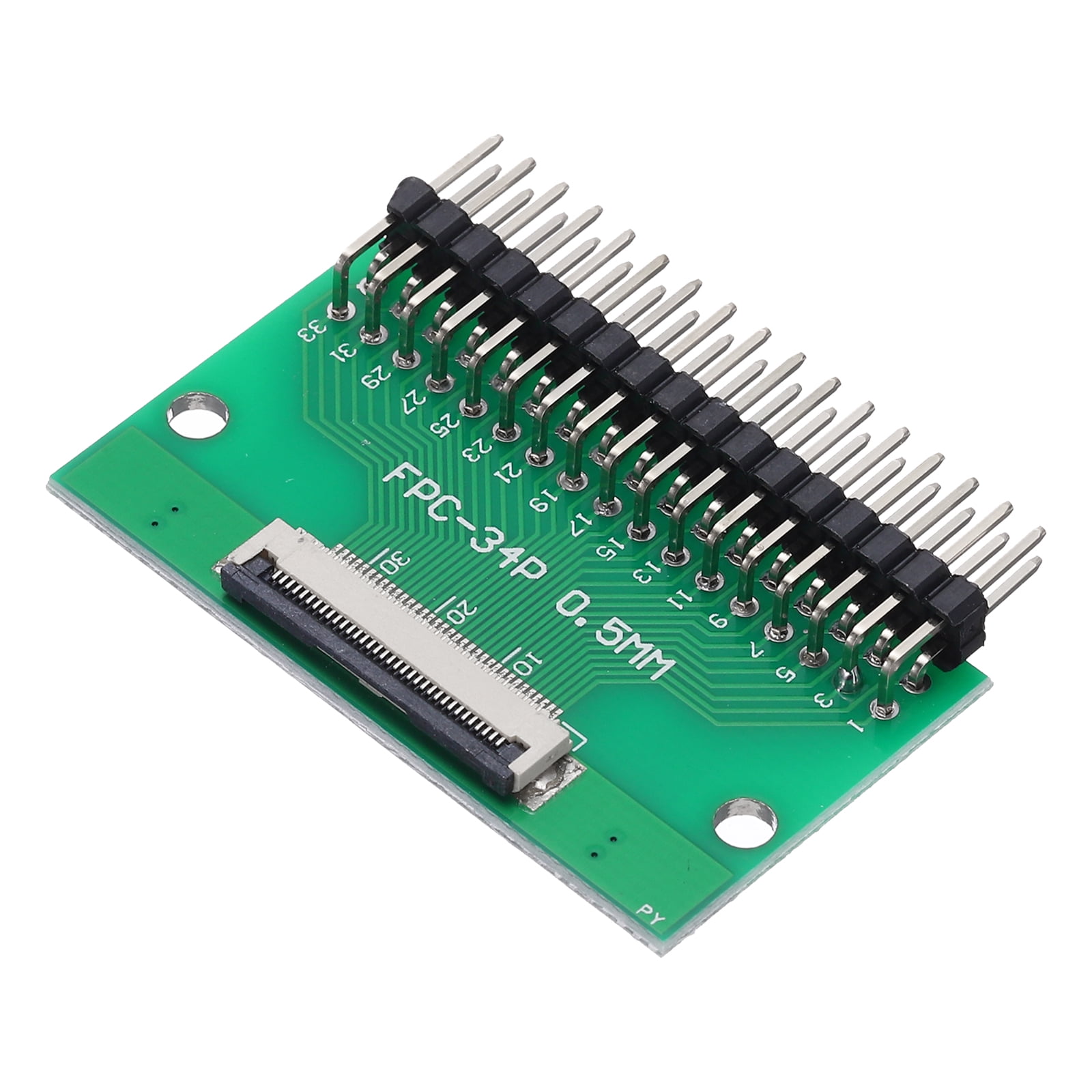 FFC FPC Connector Board 34 Pins 0.5mm Socket to 2.54mm Double Row Right ...