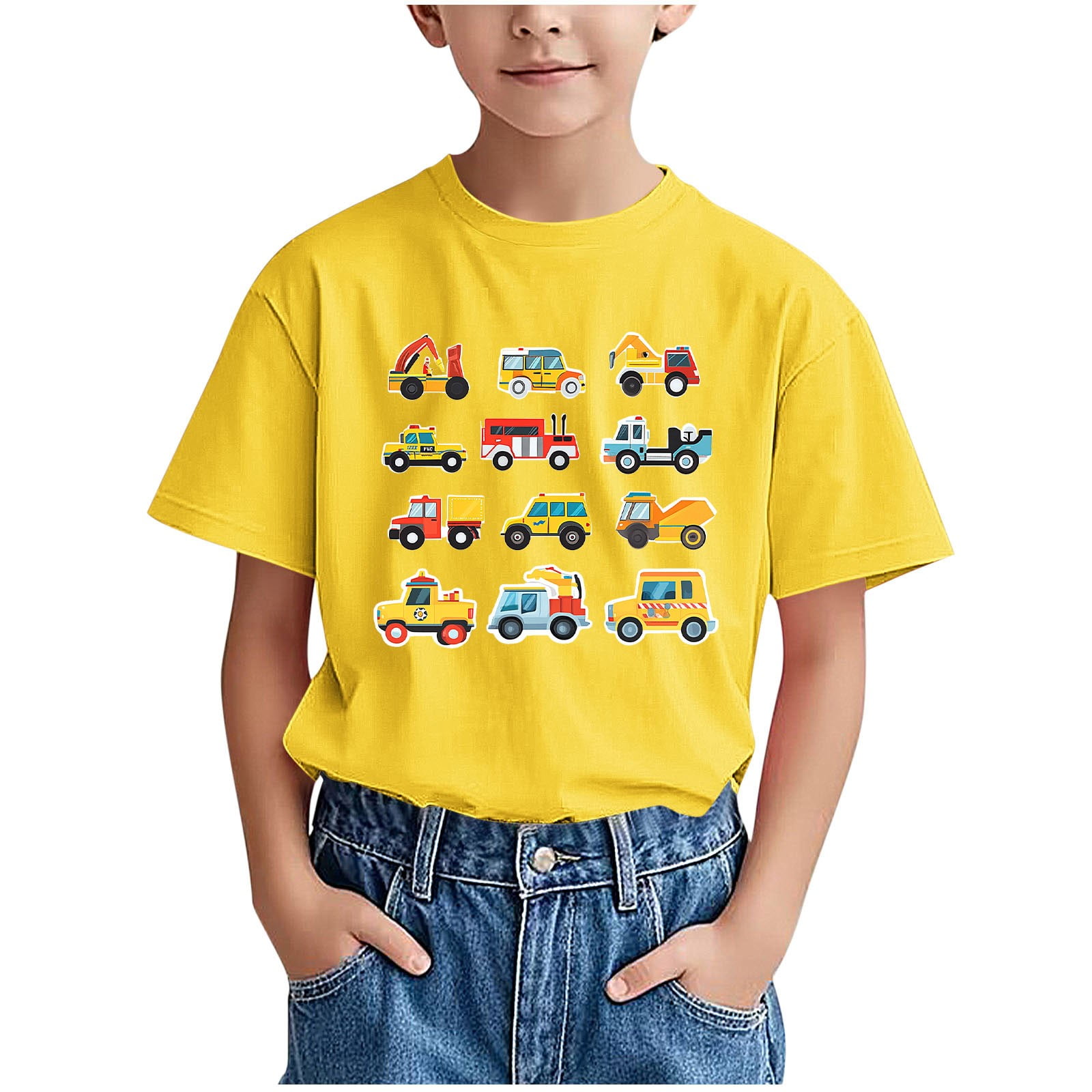 FFENYAN Let's Build & Play!Boys & Girls Construction Vehicle Print Soft ...