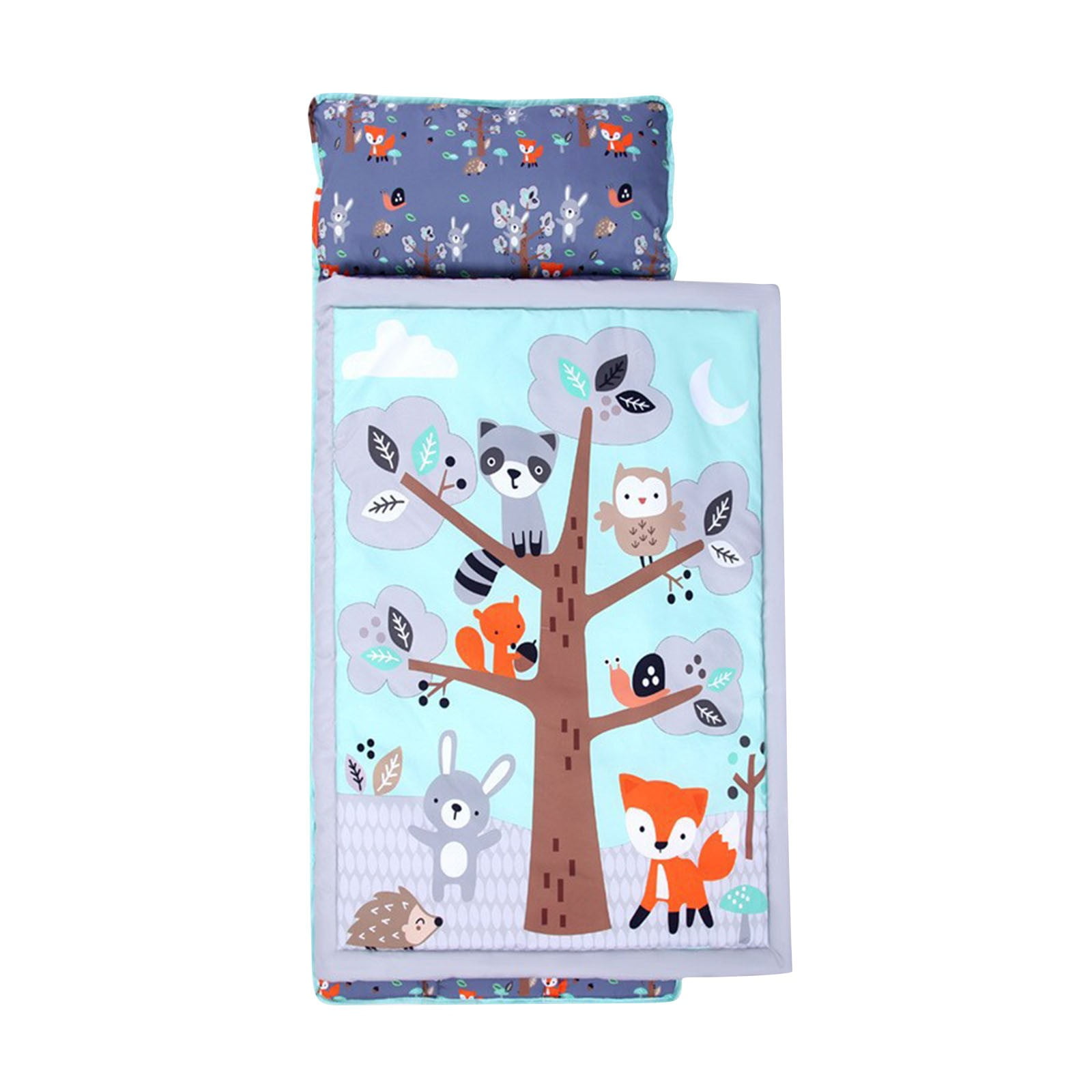 FFENYAN Castle Sloth Rabbit Print Kids Nap Blanket and Sleeping Mat One ...