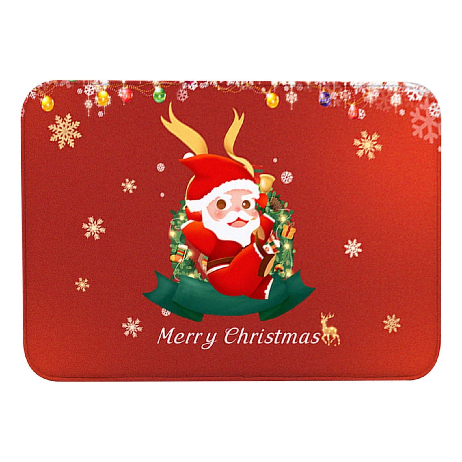 FFENYAN Christmas Mat Santa Claus Carpet Red Gift Living Room Bedroom ...